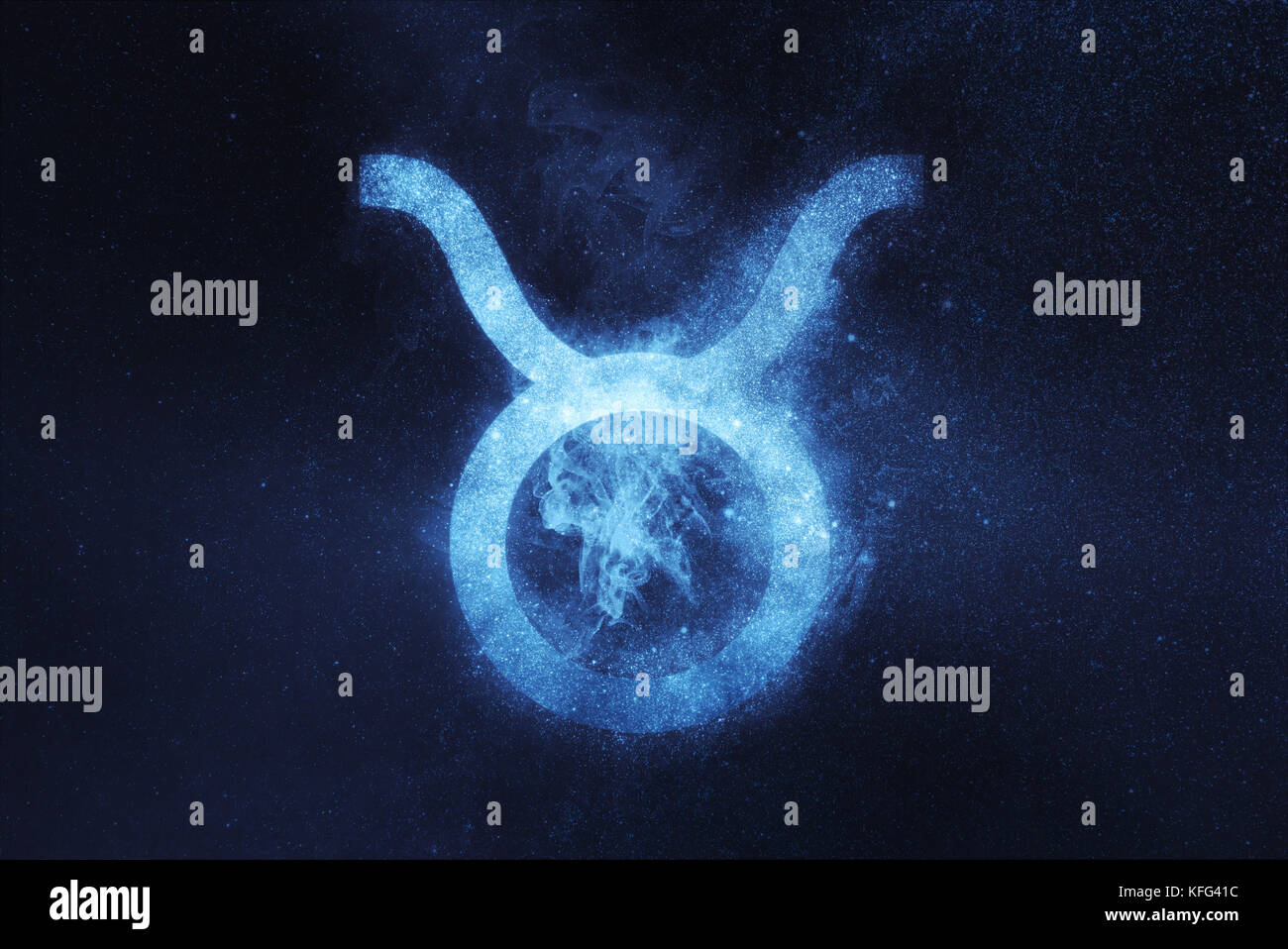 Taurus Zodiac Sign. Abstract night sky background Stock Photo - Alamy