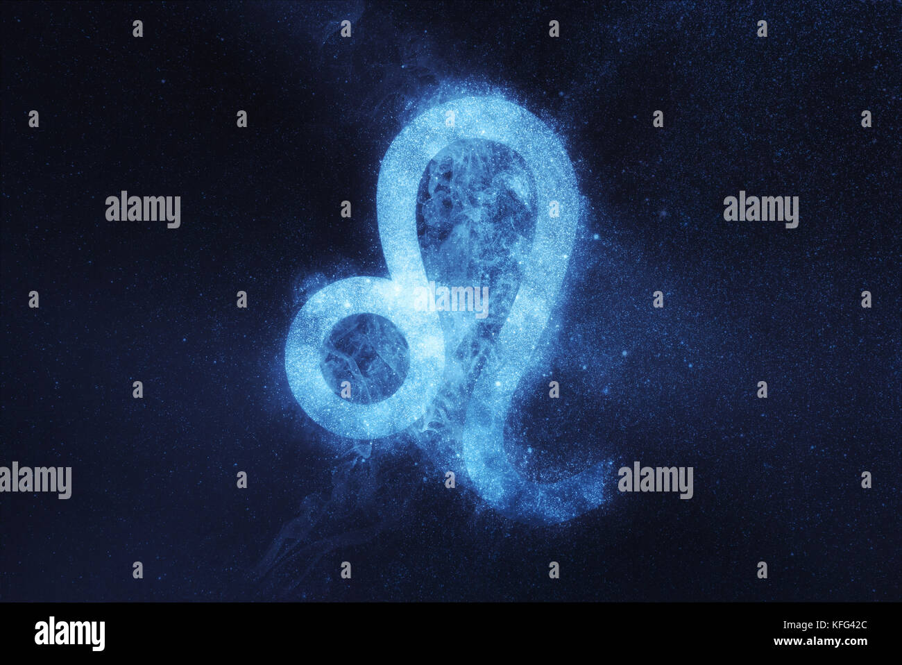 Leo Zodiac Sign. Abstract night sky background Stock Photo - Alamy