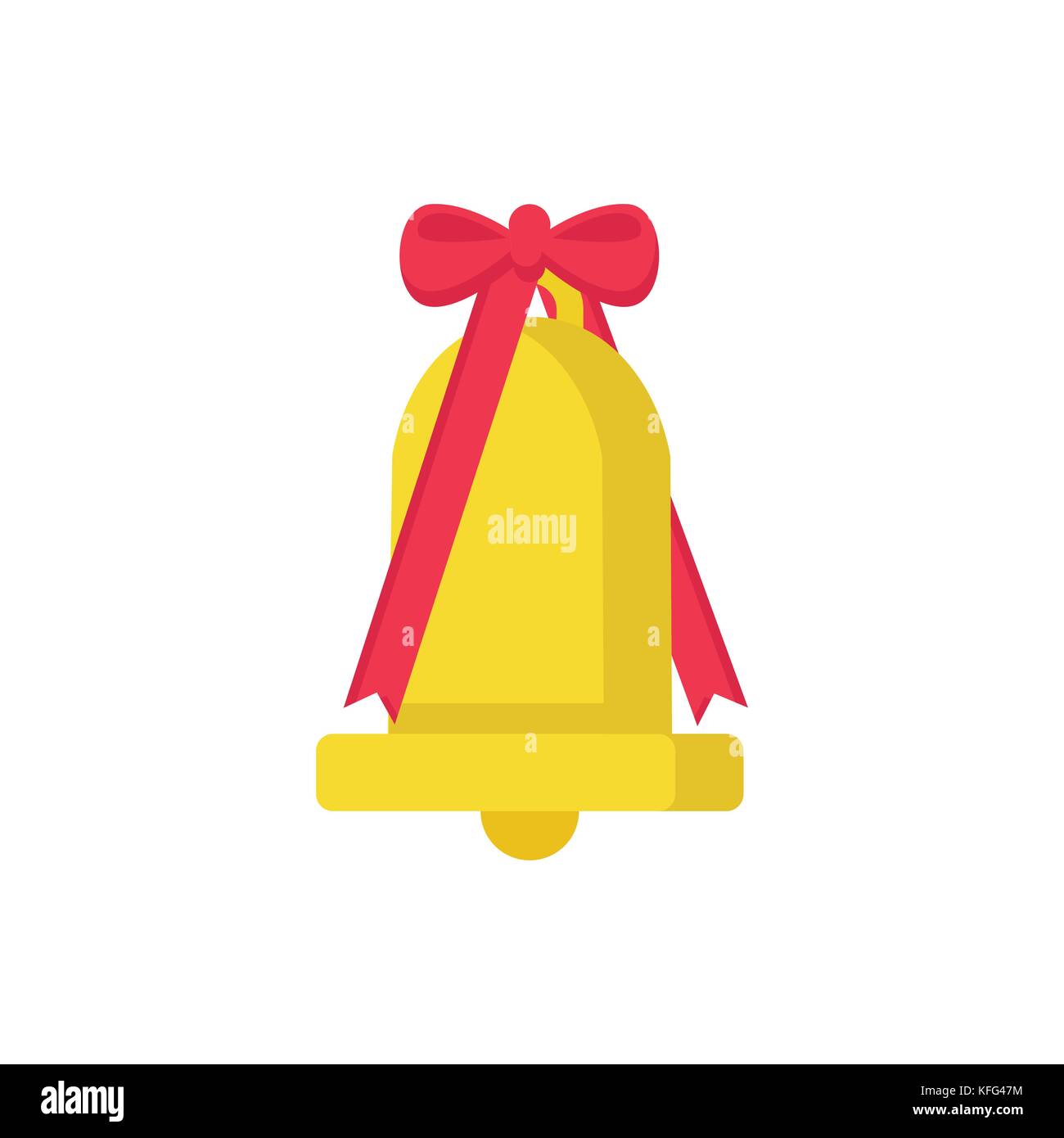 Christmas Bell Ribbon Stock Vector Image & Art - Alamy