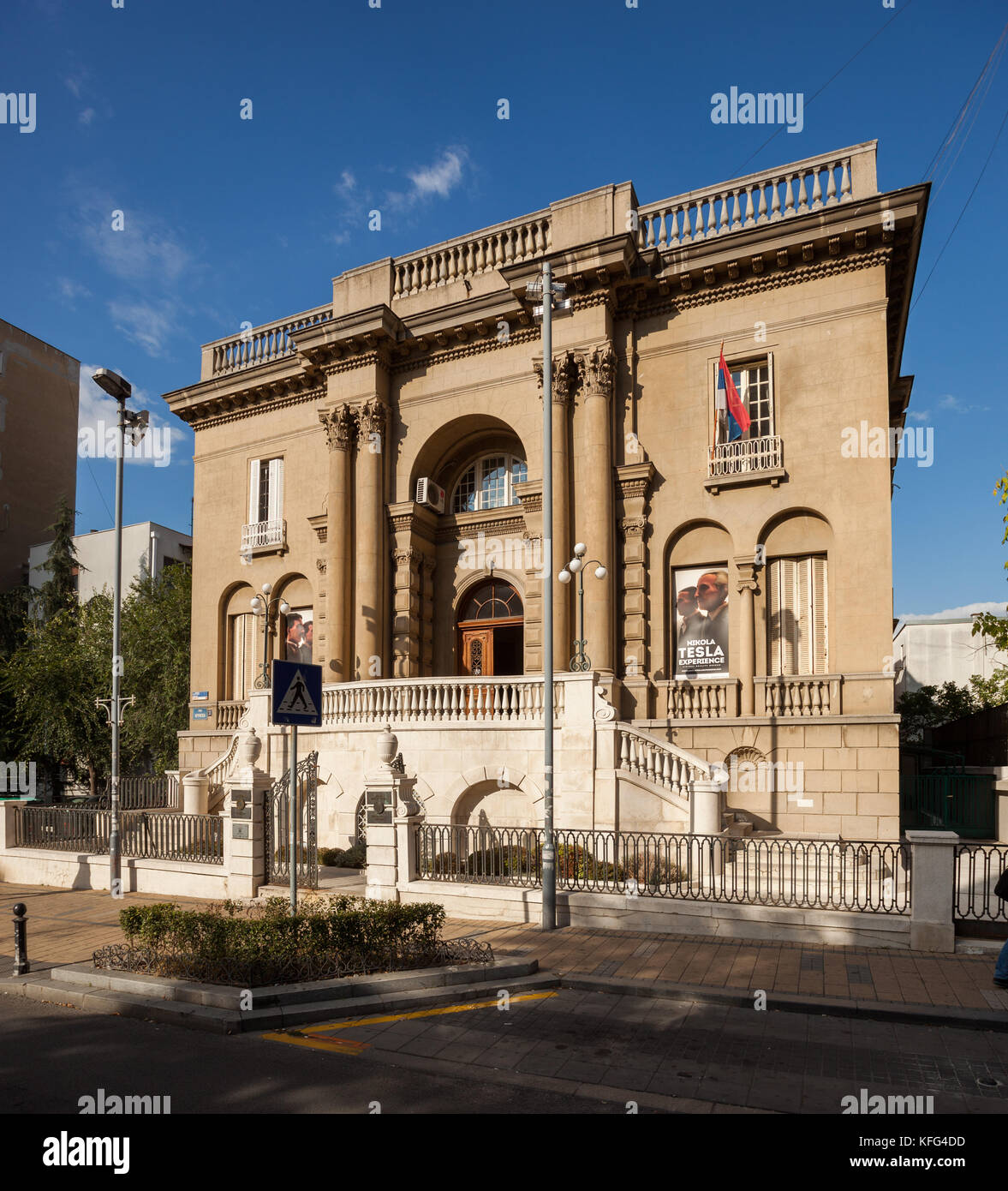 Front facade of the Nikola Tesla Museum, Belgrade, Serbia Stock Photo ...