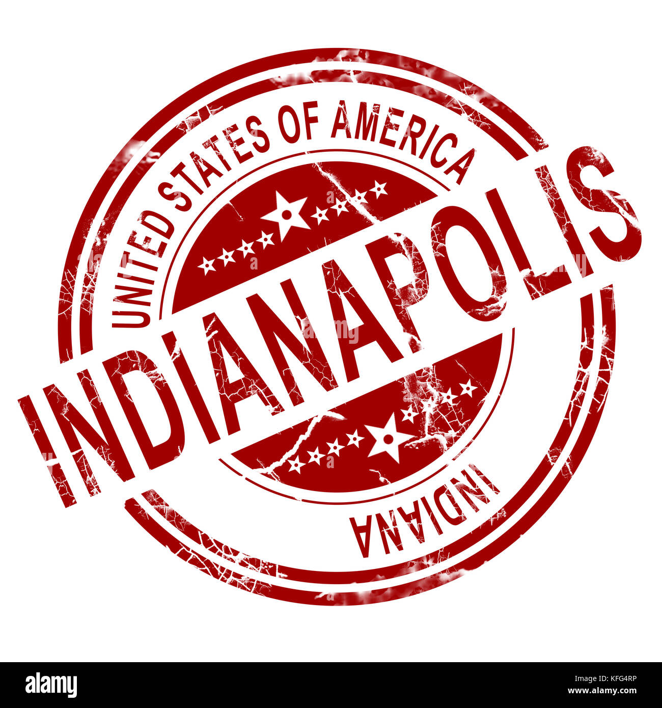 Red Indianapolis with white background, 3D rendering Stock Photo - Alamy