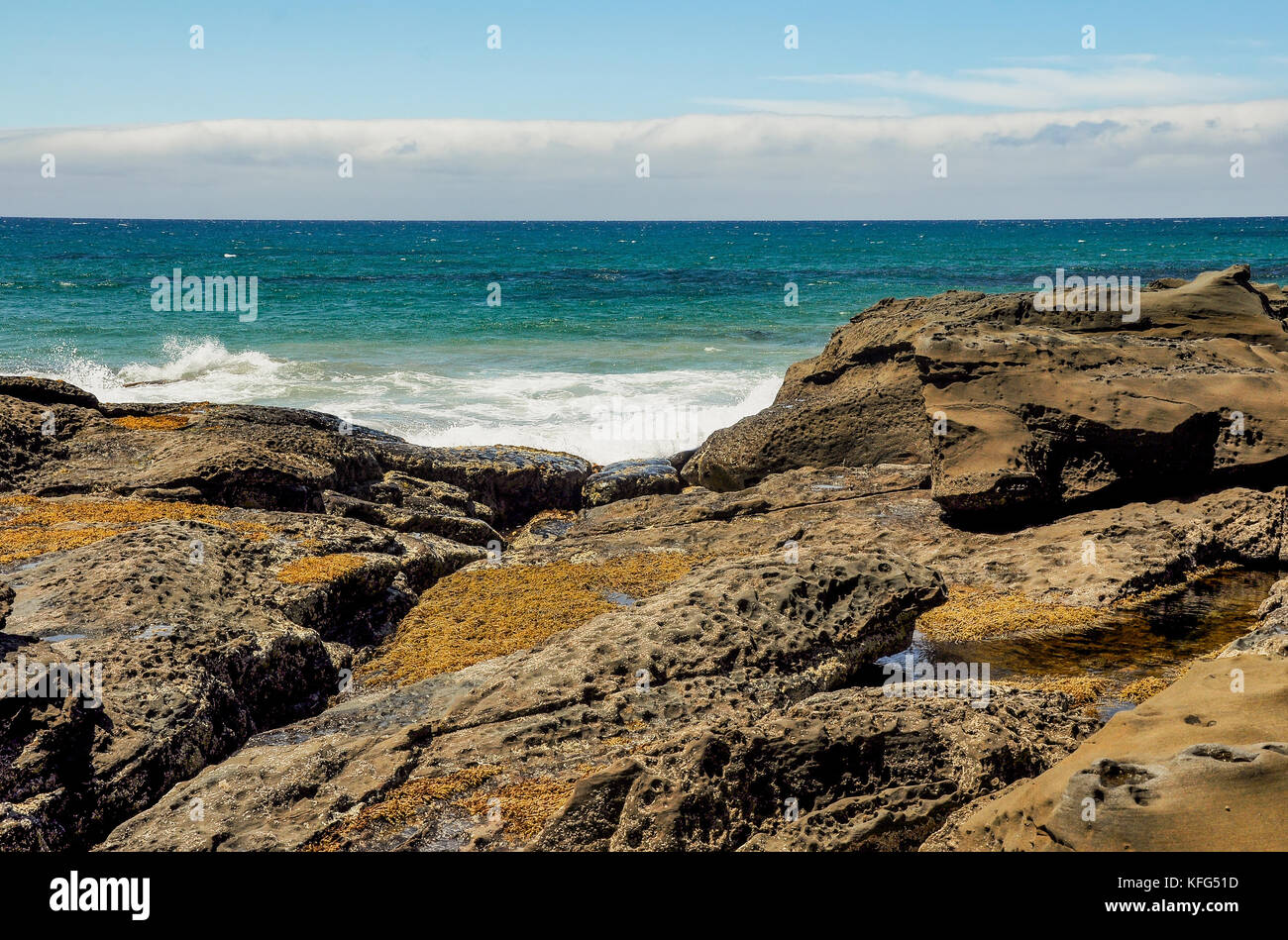 Shore of the Pacific ocean on a Sunny day Stock Photo - Alamy