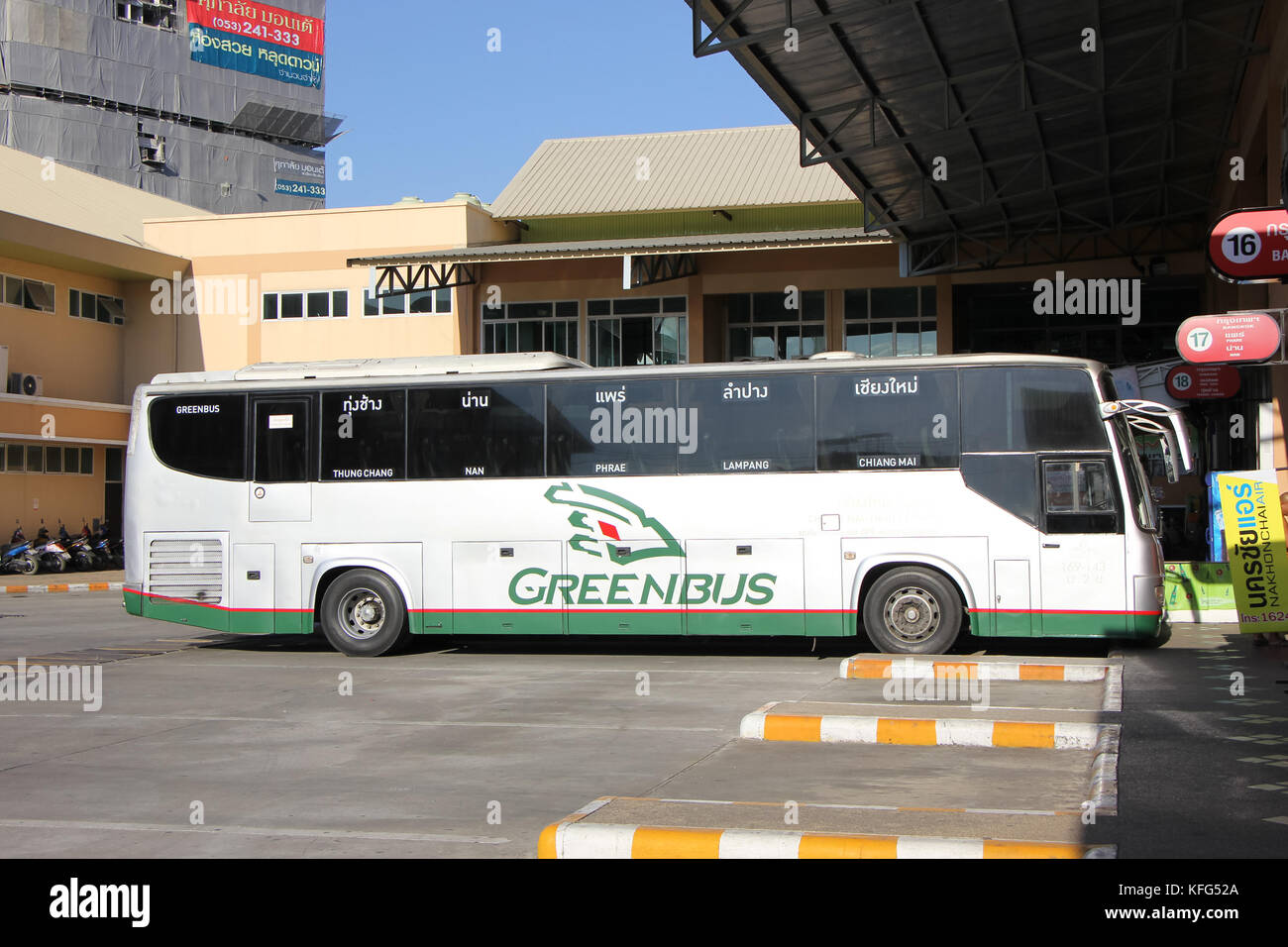 CHIANGMAI, THAILAND -NOVEMBER 25 2015: Benze Bus of Green bus Company ...