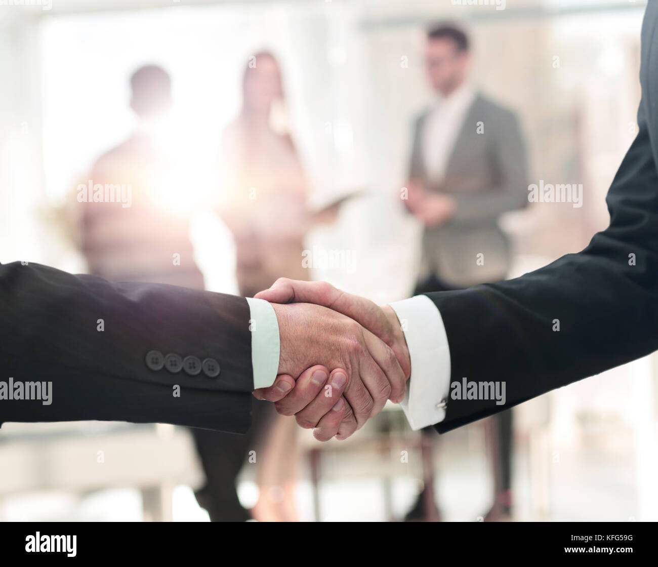 Business handshake of two business man Stock Photo - Alamy