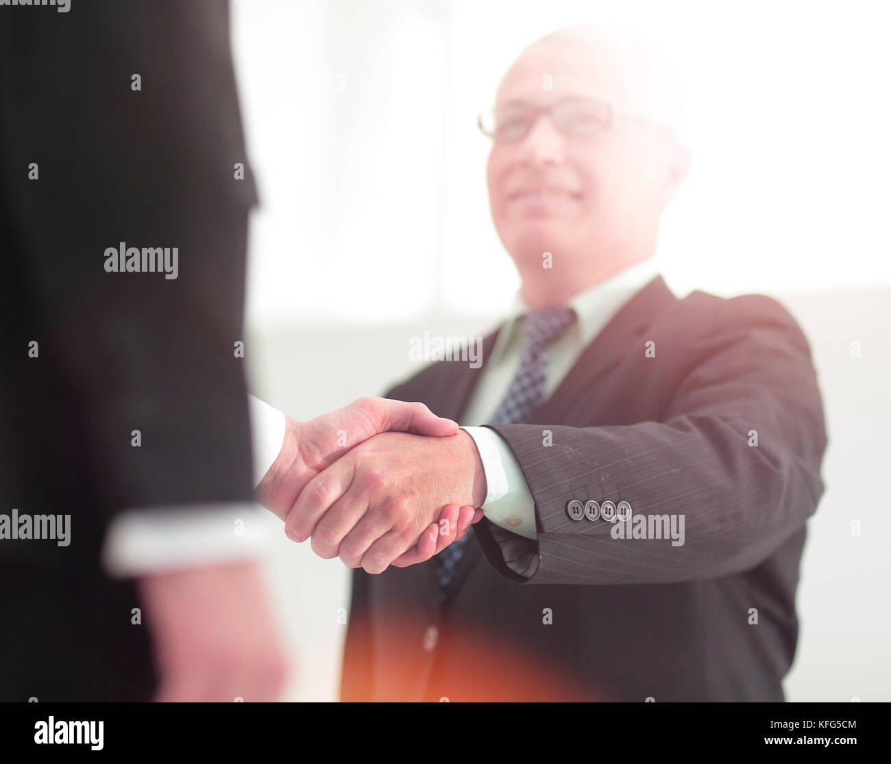 Success concept in business - handshake of business partners Stock ...