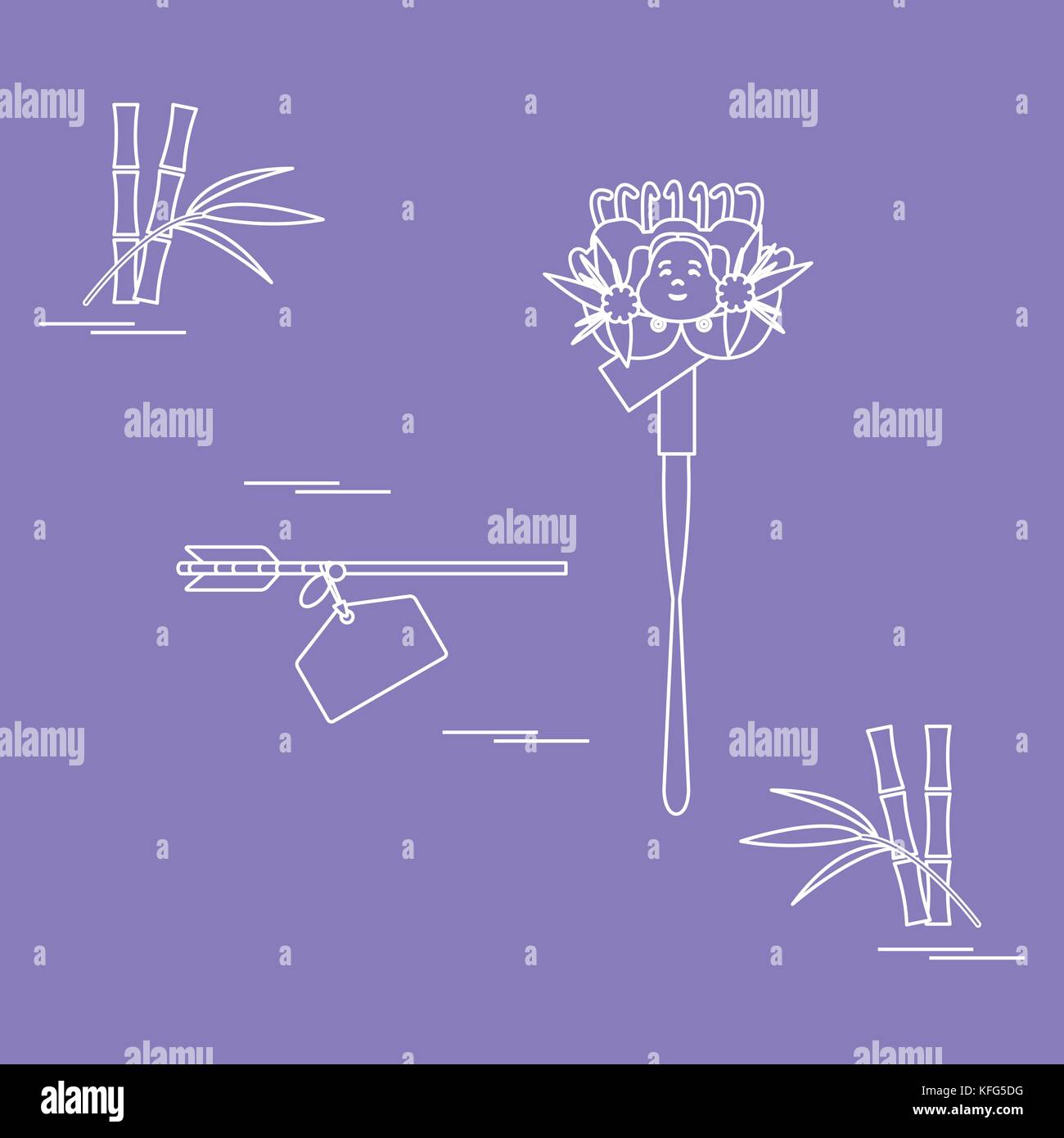 Kumade and hamaimi - Japanese traditional talismans and New Year's ...