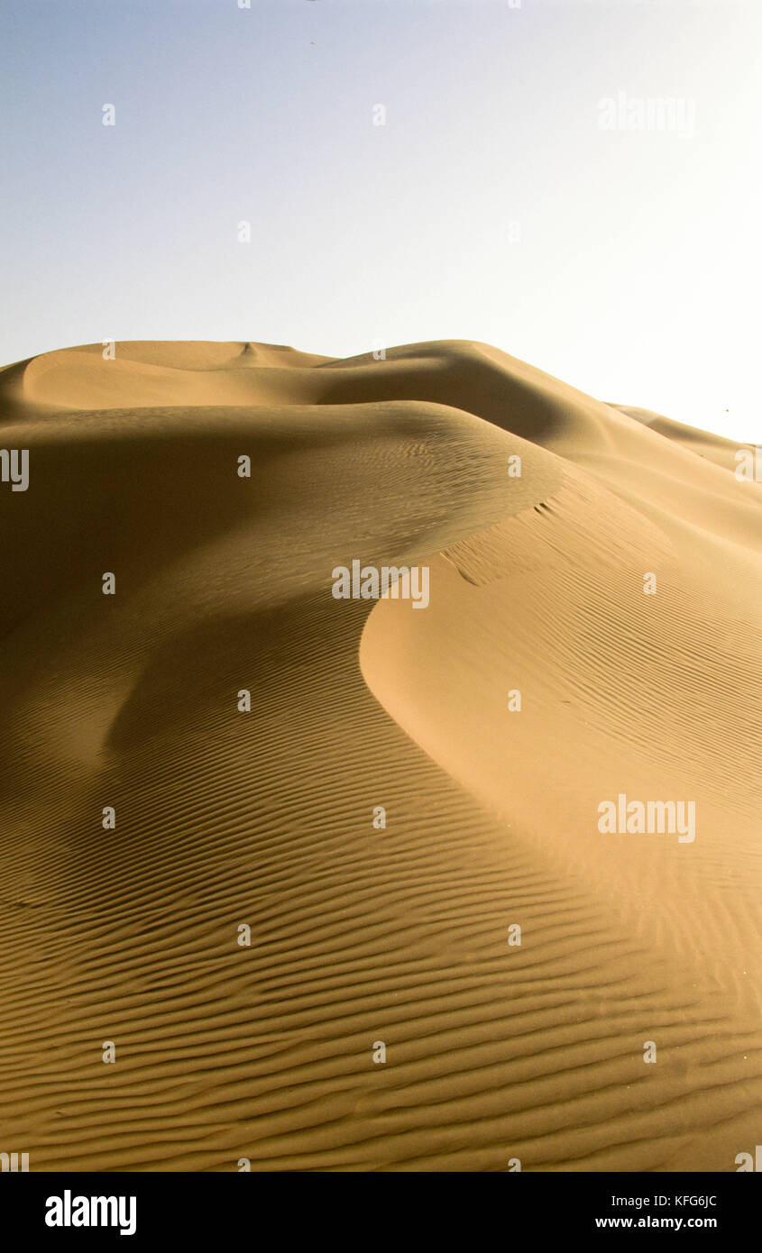 Massive red sand dunes at Saudi Aramco's Shaybah field, a major gas and ...