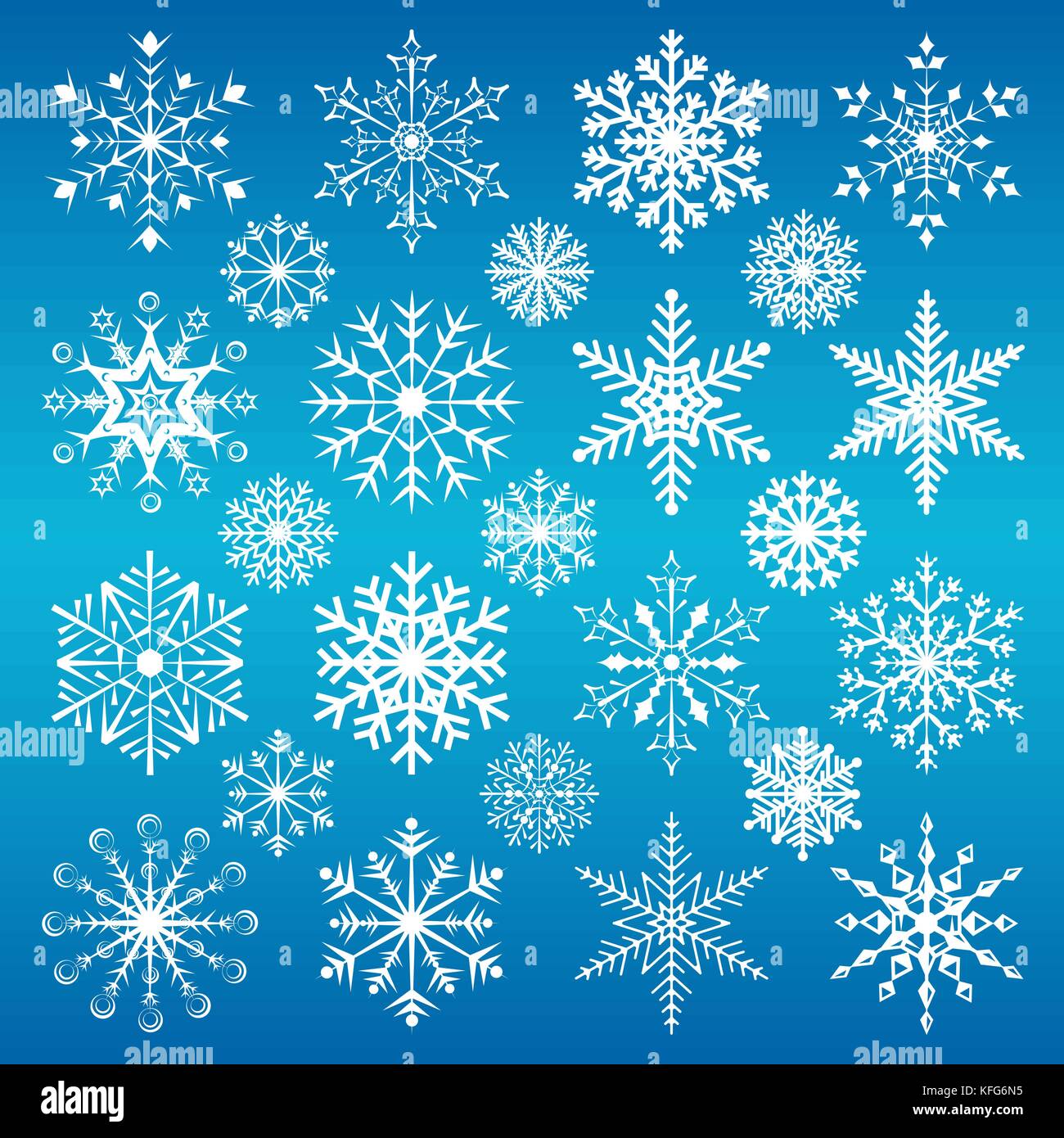 Many snowflakes on white Stock Vector Images - Alamy
