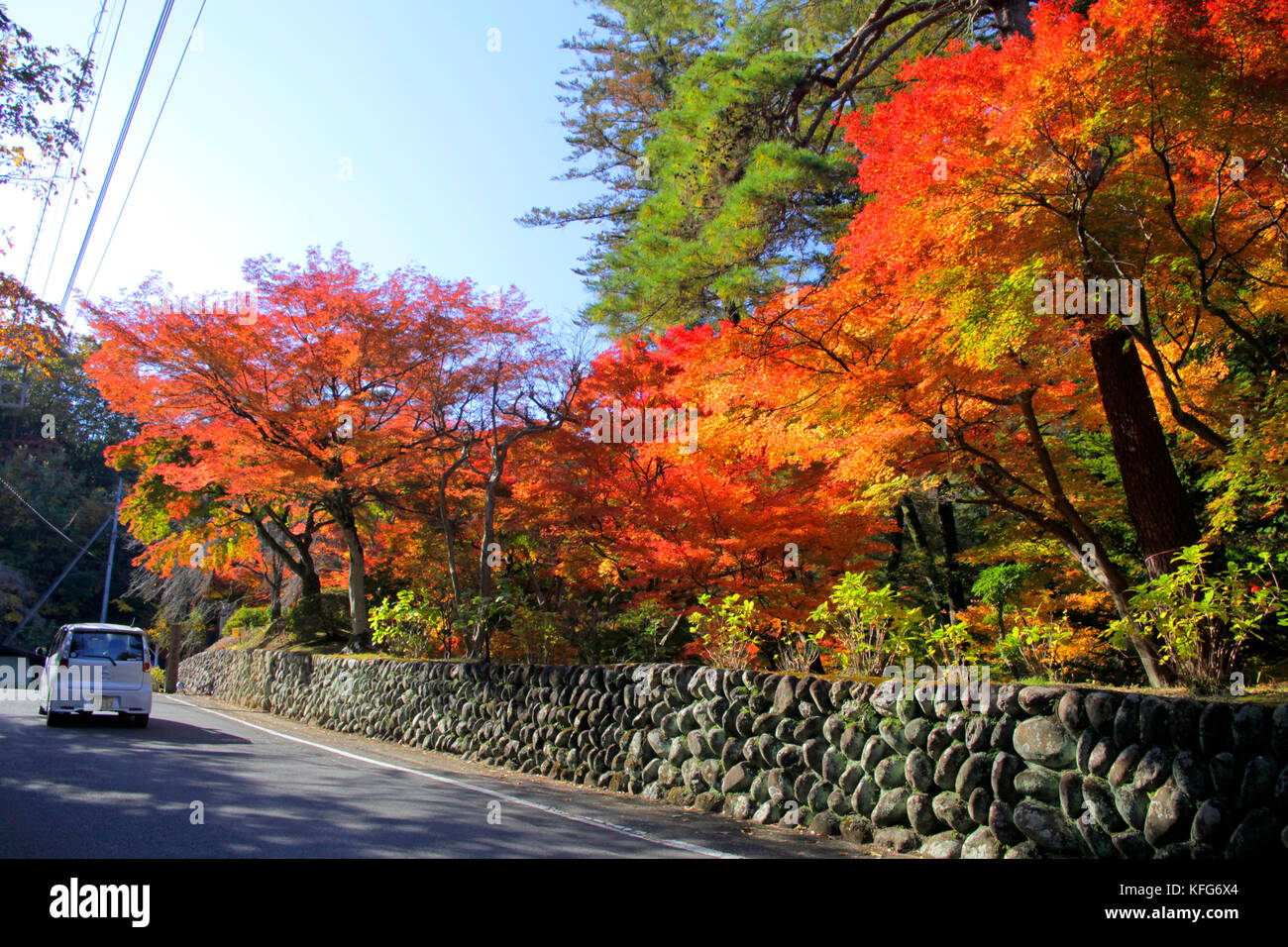 Autumn Color in Takasaki Kannon Area Gunma Japan Stock Photo - Alamy