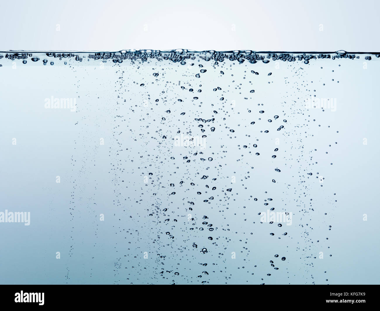 Light blue pure fresh water with hundreds of air bubbles Stock Photo ...