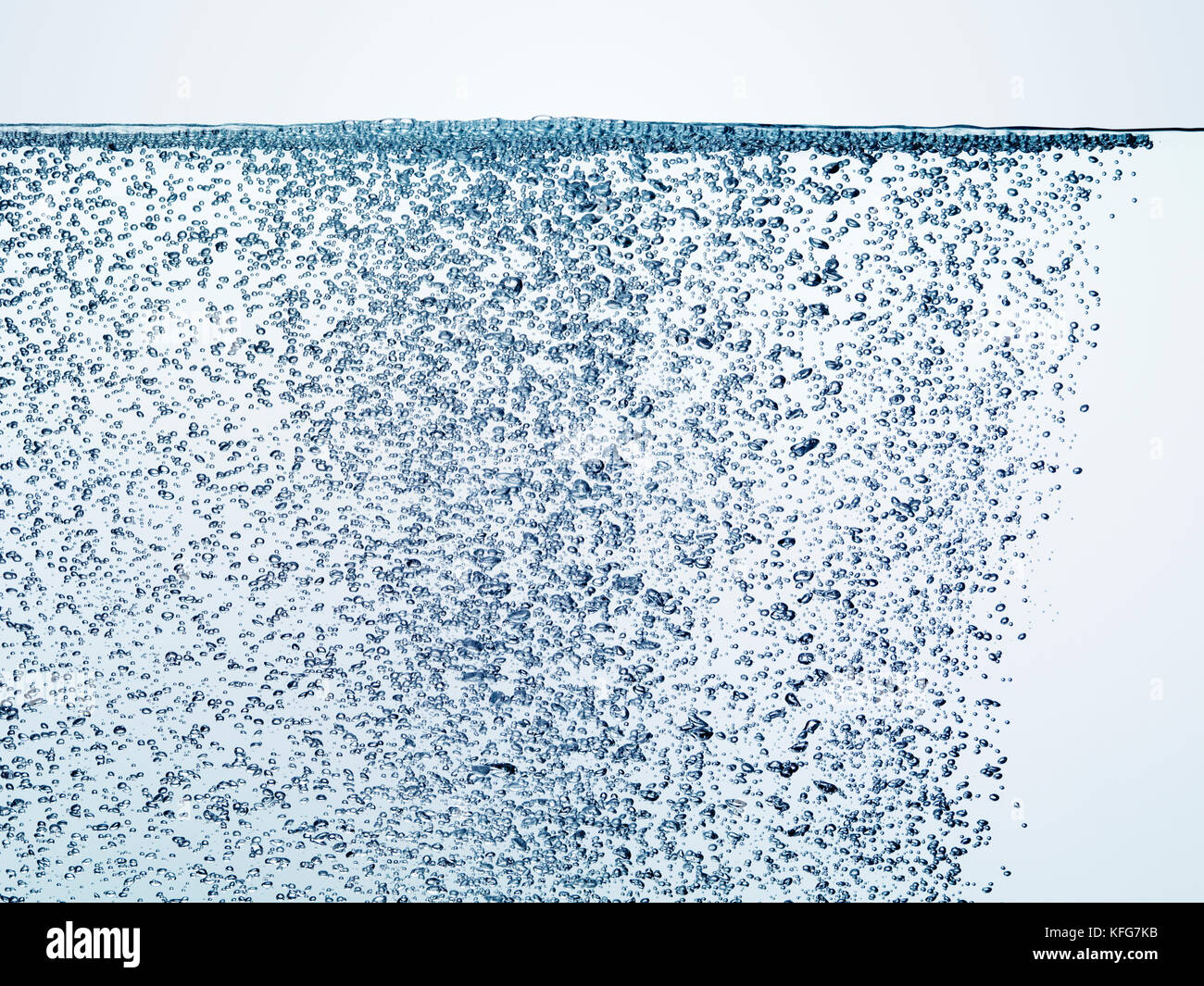 Light blue pure fresh water with hundreds of air bubbles Stock Photo ...