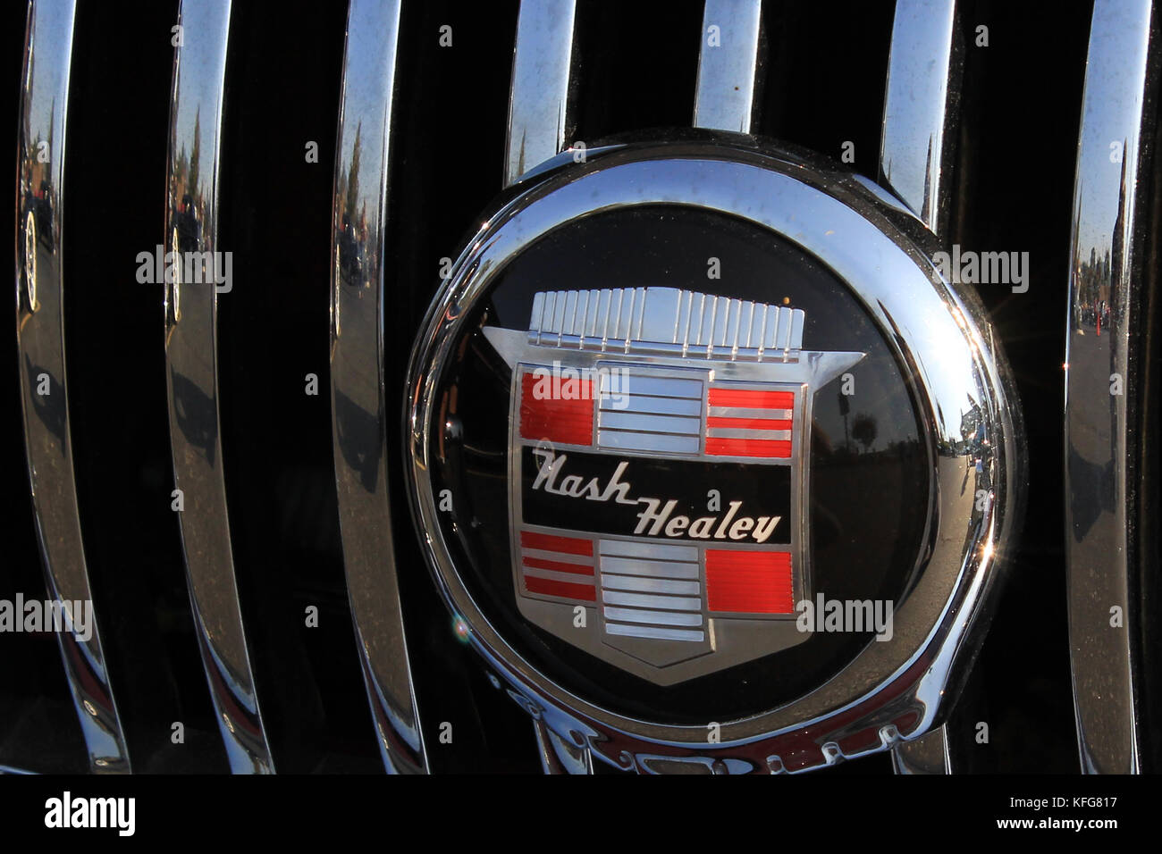 nash healey classic car detail Stock Photo - Alamy