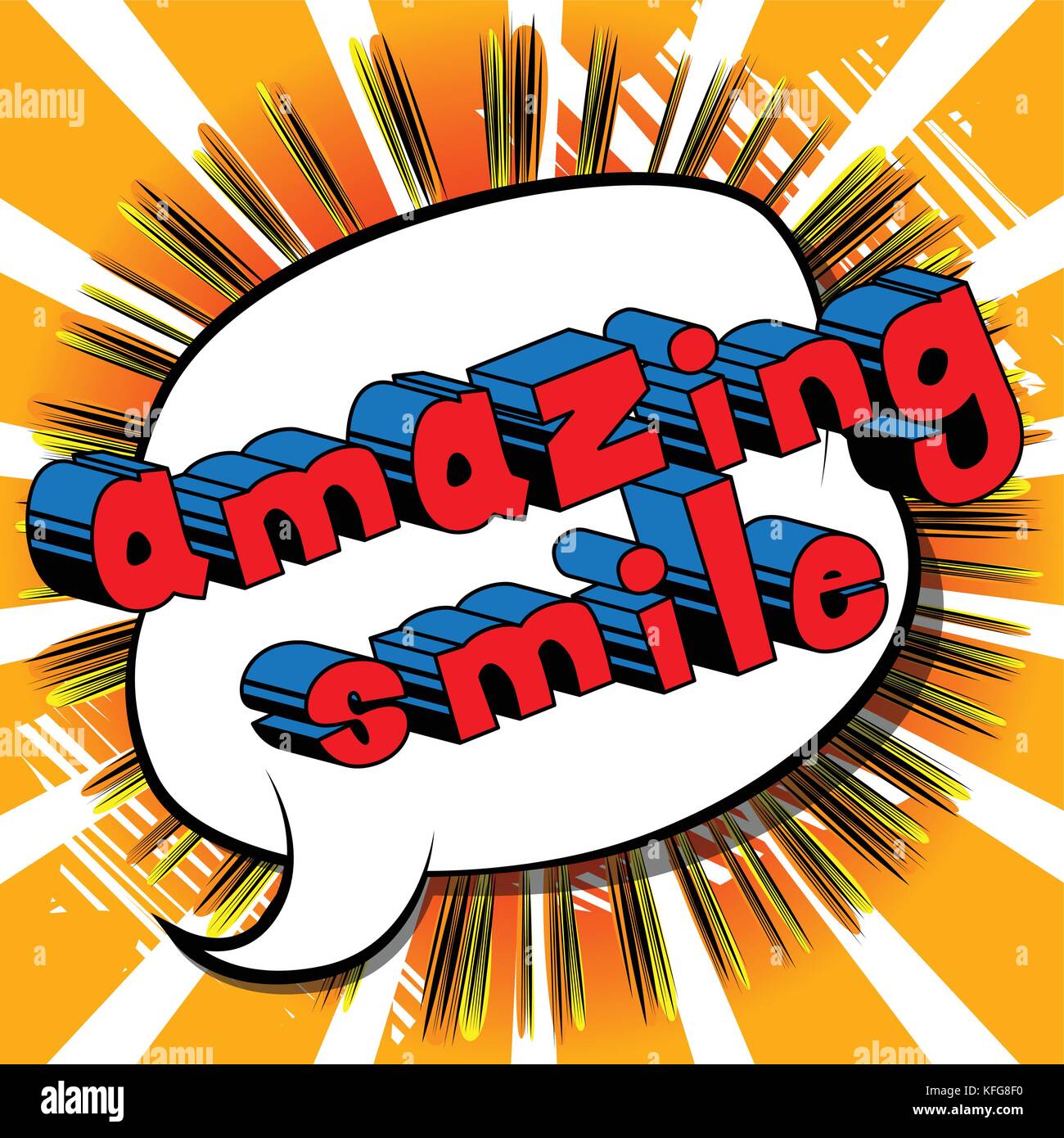 Smile comic book style word hi-res stock photography and images - Alamy