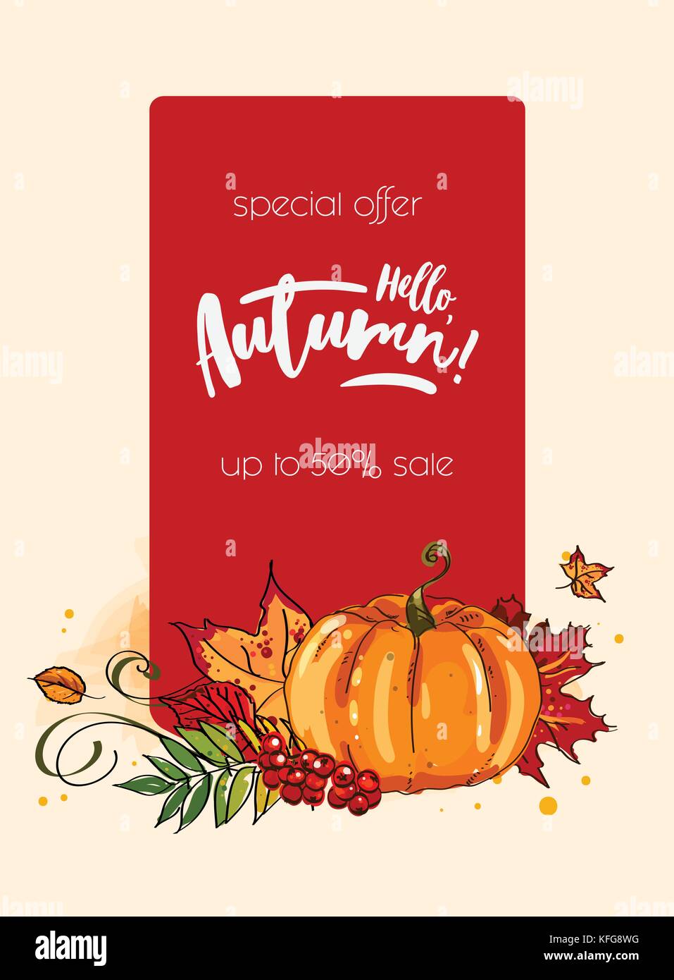 Autumn fall banner golden Stock Vector Images - Alamy