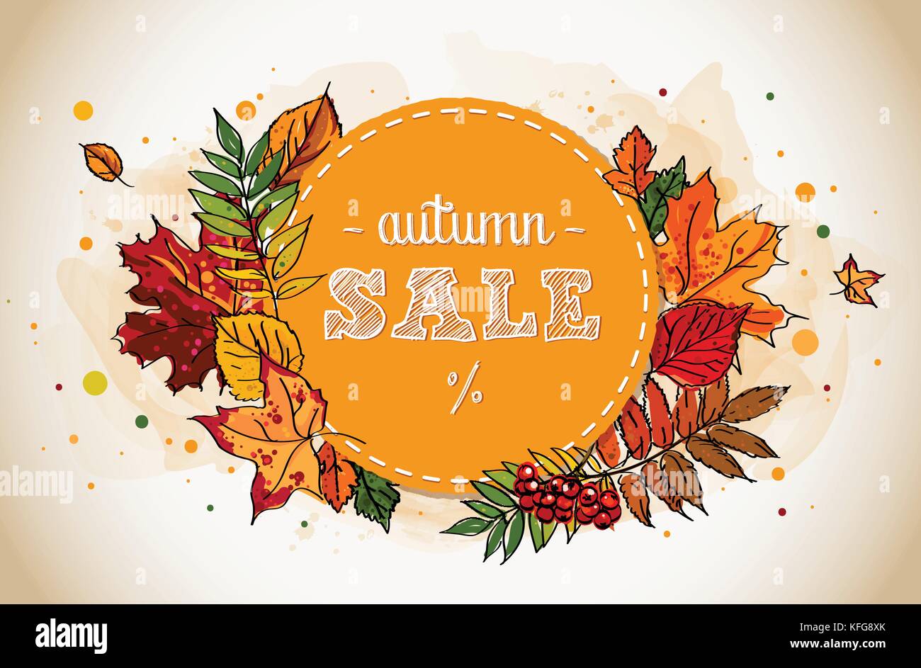 Autumn sale sign Stock Vector Images - Alamy