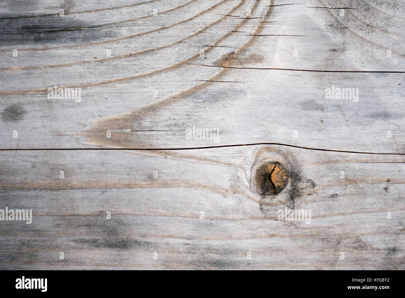 Rustic weathered grey pine wood plank background with knots and nail ...