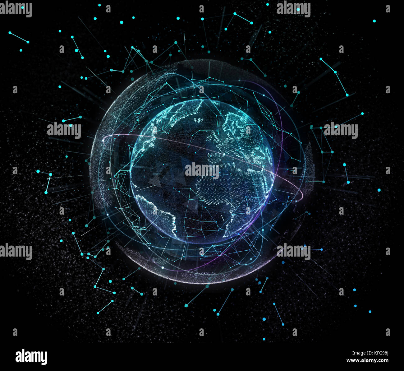 Abstract network data connection Stock Photo - Alamy
