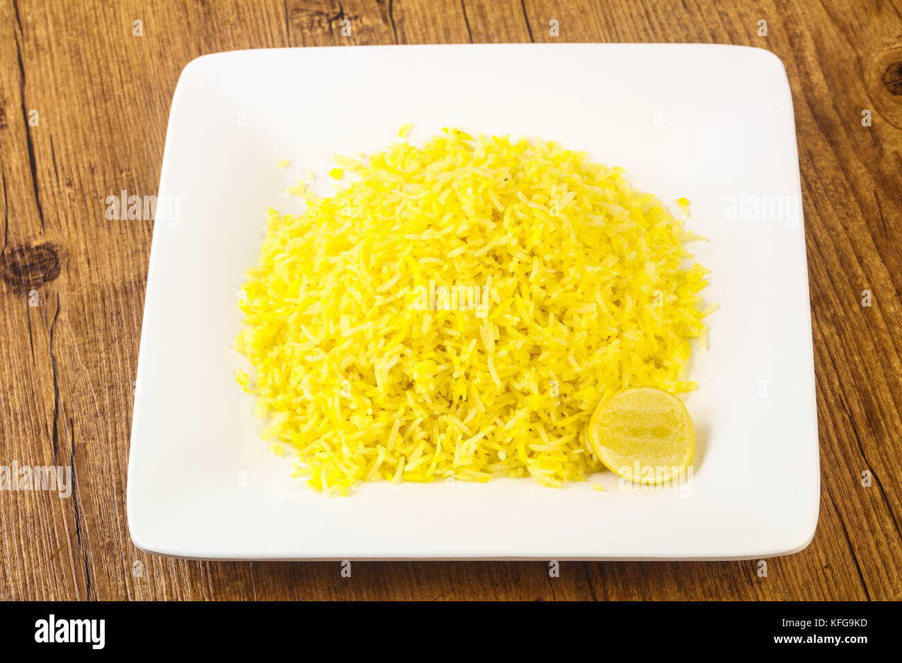Indian traditional cuisine - Yellow Rice with Lime Stock Photo - Alamy