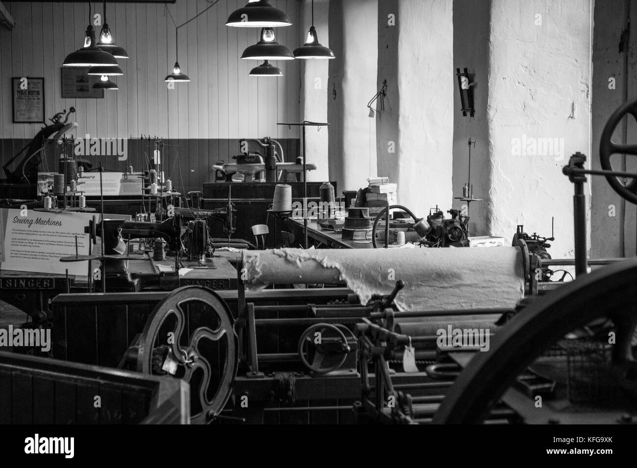 Textile Machinery at Leeds Industrial Museum, Armley Mills, West ...