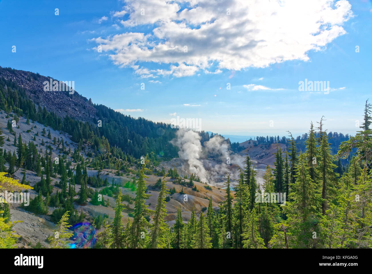 Geothermal activity in Lassen Volcanic National Park Stock Photo - Alamy
