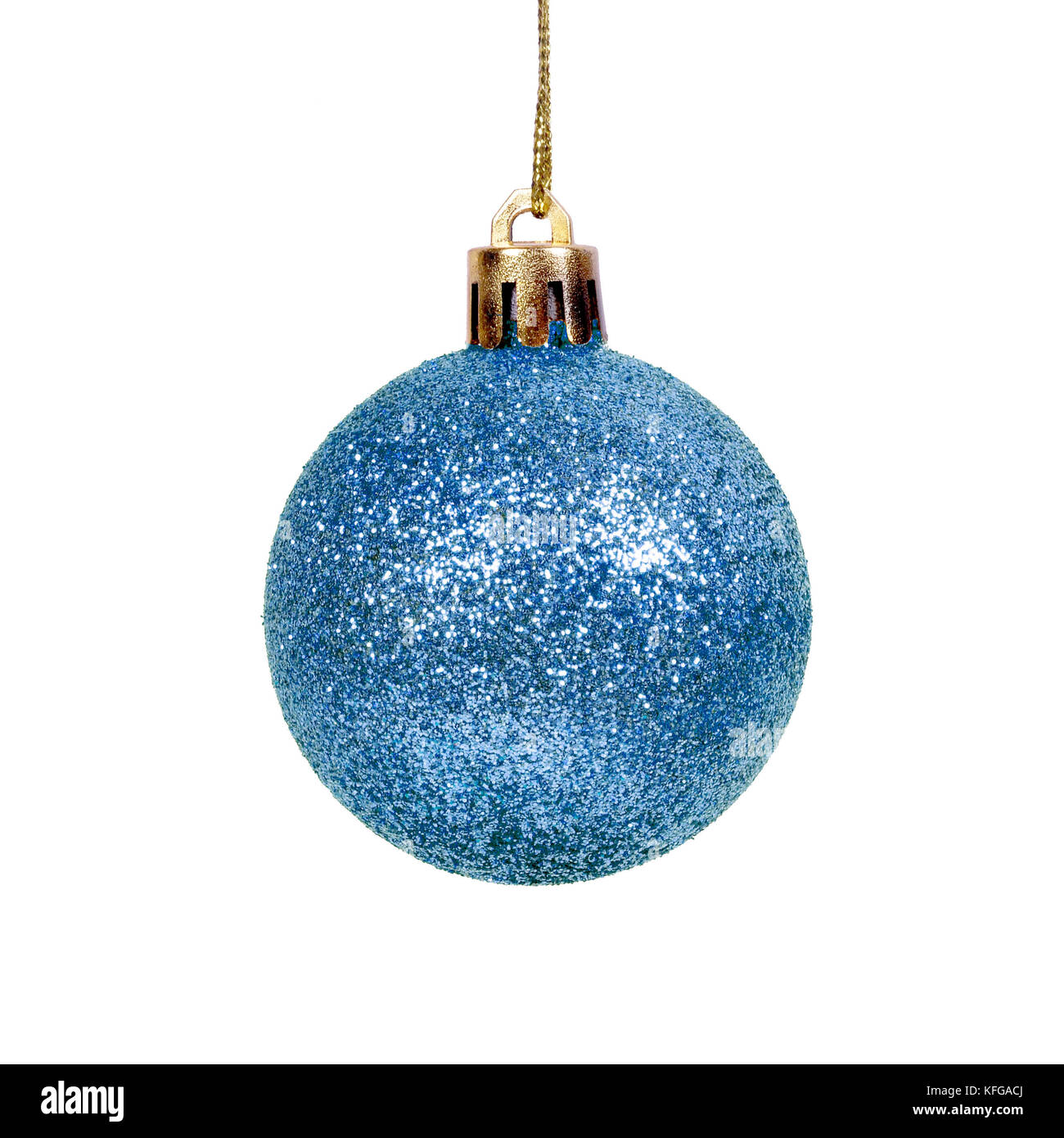 blue shiny christmas ball isolated white background Stock Photo - Alamy