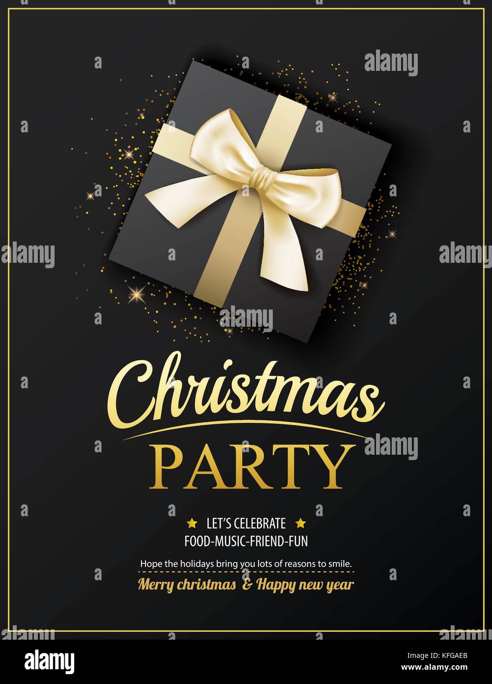 Invitation merry christmas party poster banner and card design template ...