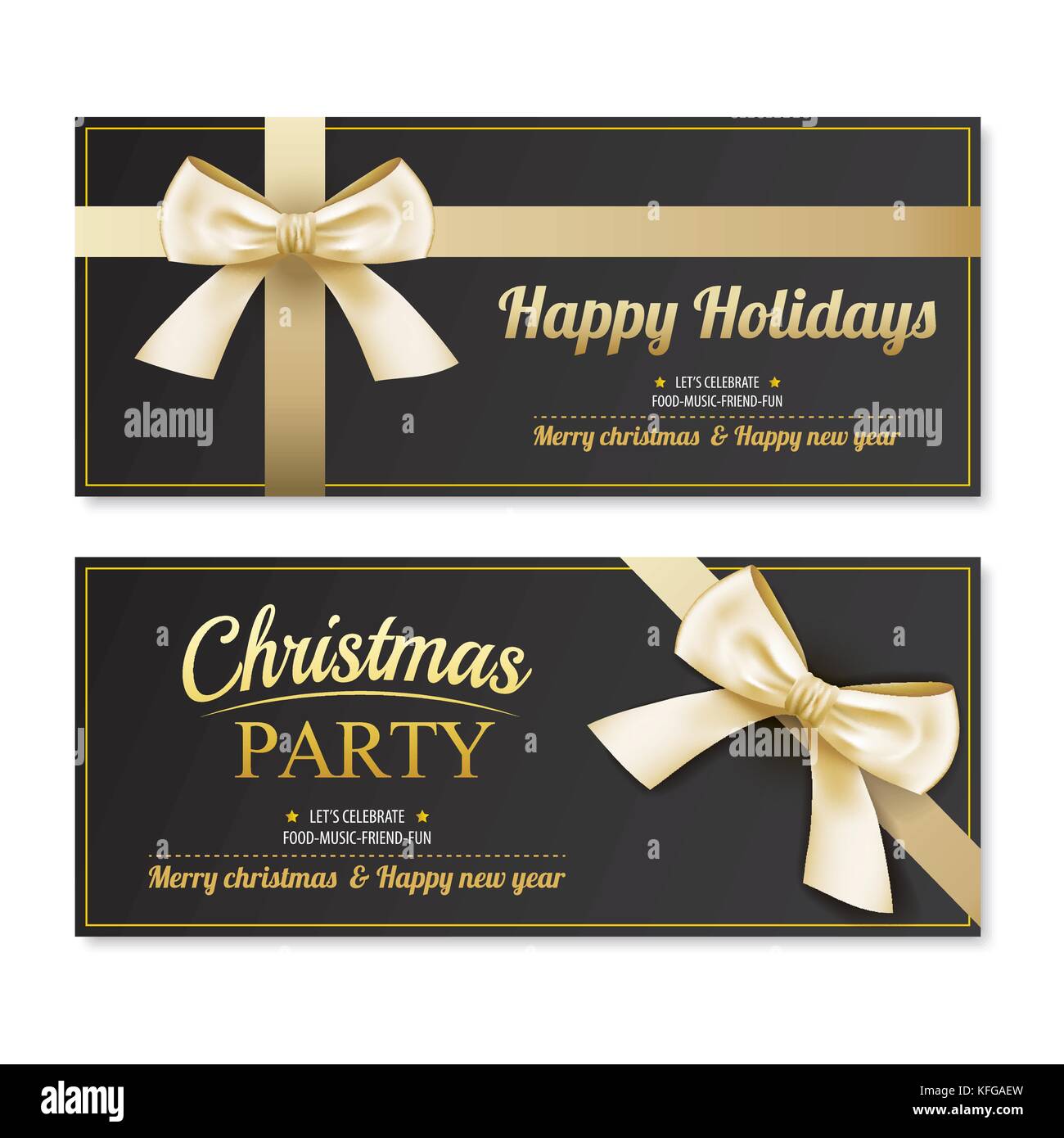 Invitation merry christmas party poster banner and card design template ...