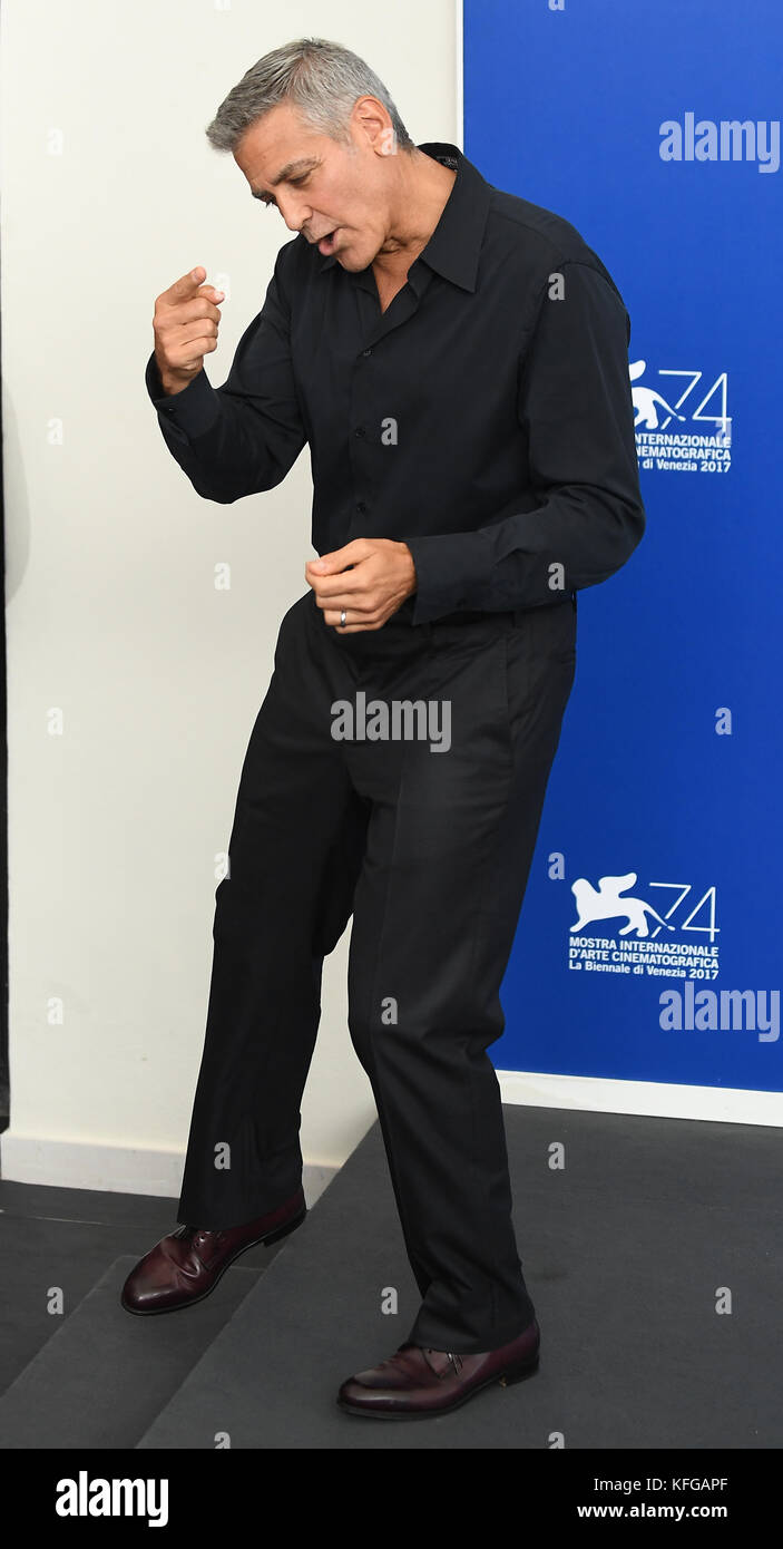 George Clooney attends the photocall for Suburbicon during the 74th ...