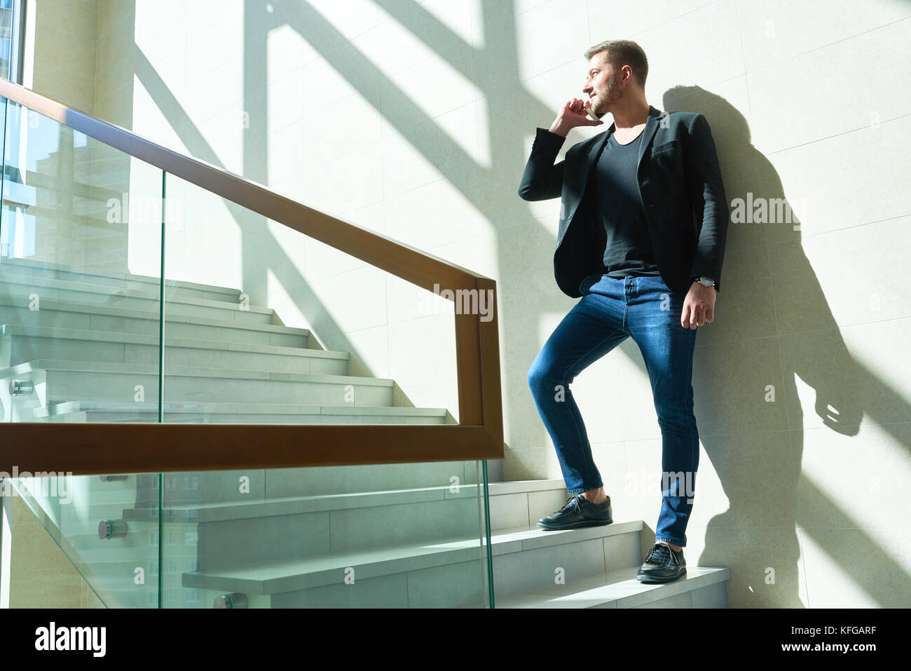 Mature handsome businessman using hi-res stock photography and images ...