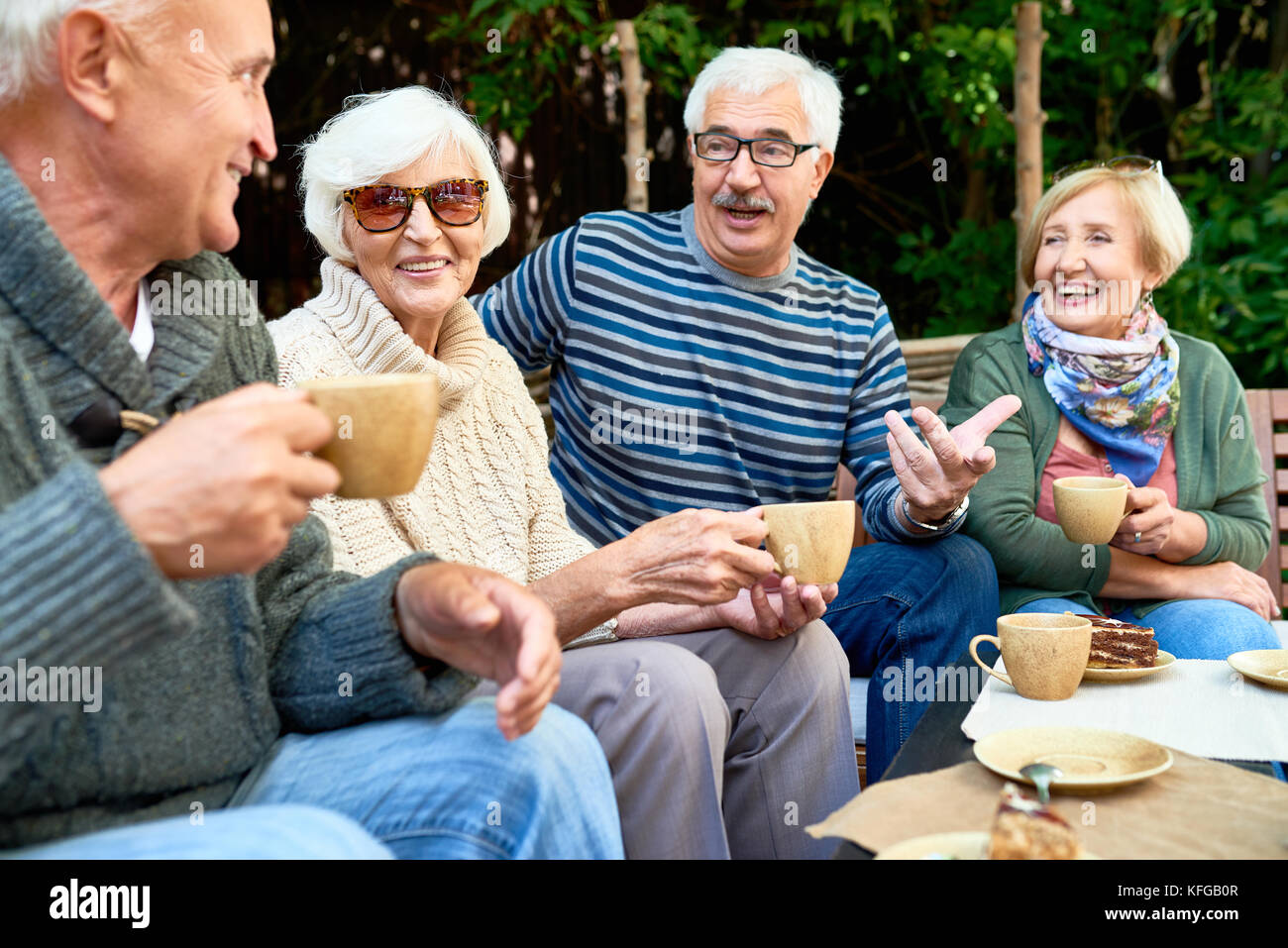 Pleasant Moments of Friendship Stock Photo - Alamy