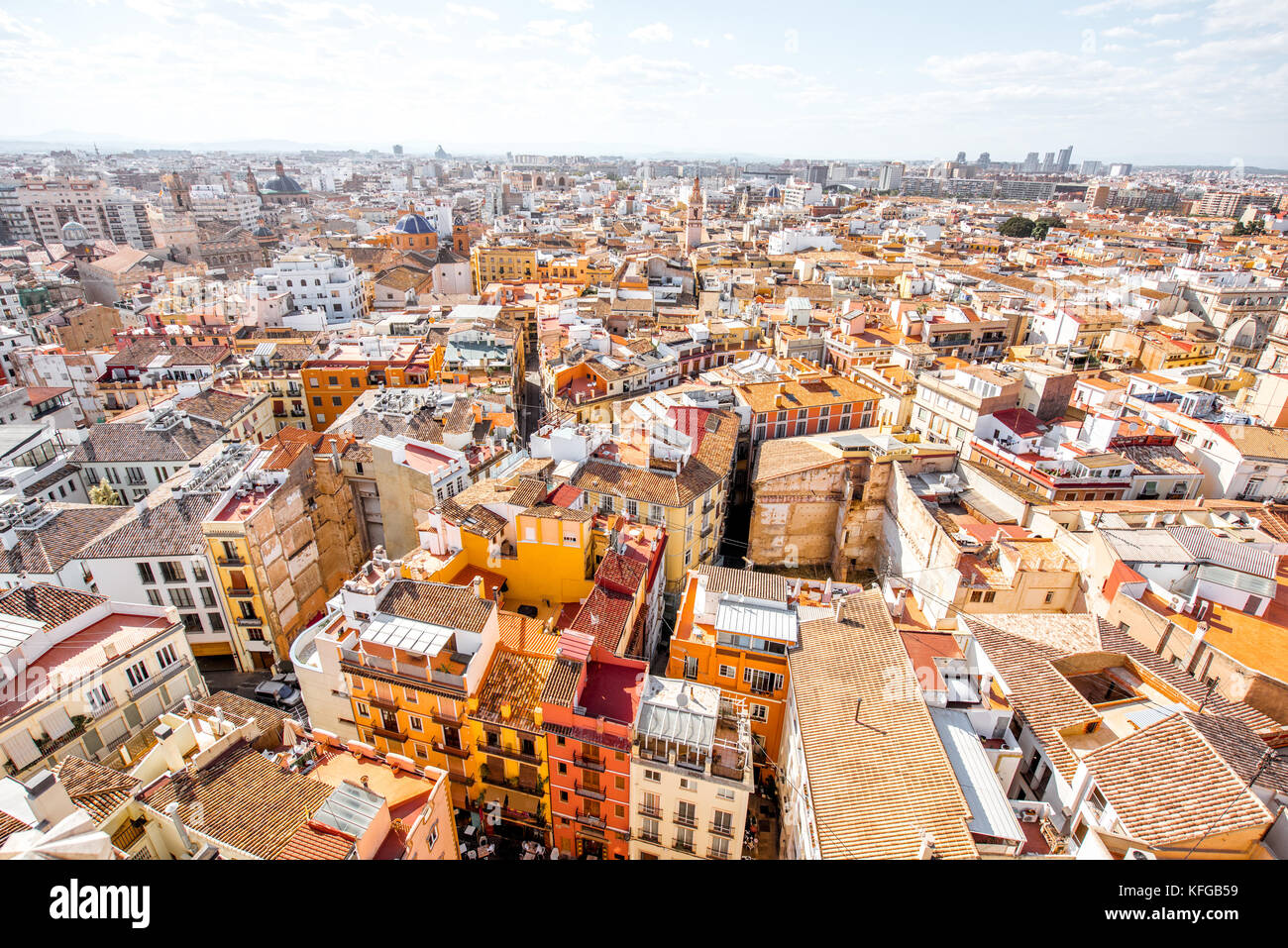 Valencia cityscape view Stock Photo - Alamy