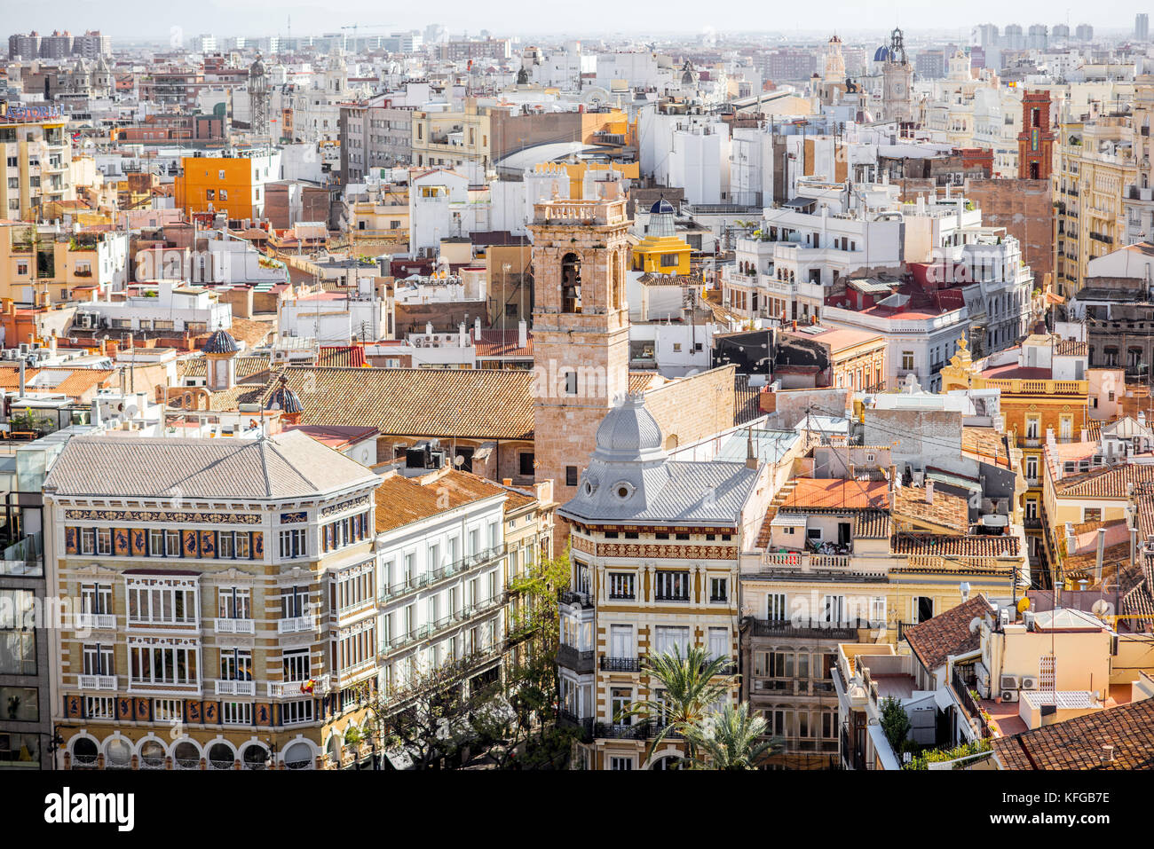 Valencia cityscape view Stock Photo - Alamy