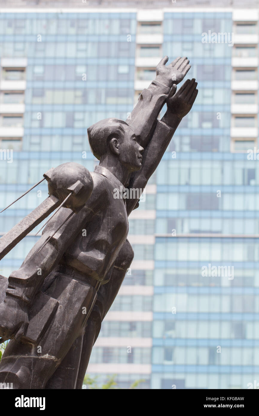 SAIGON, VIETNAM - July 2017: patriotic memorial communist statues in ...