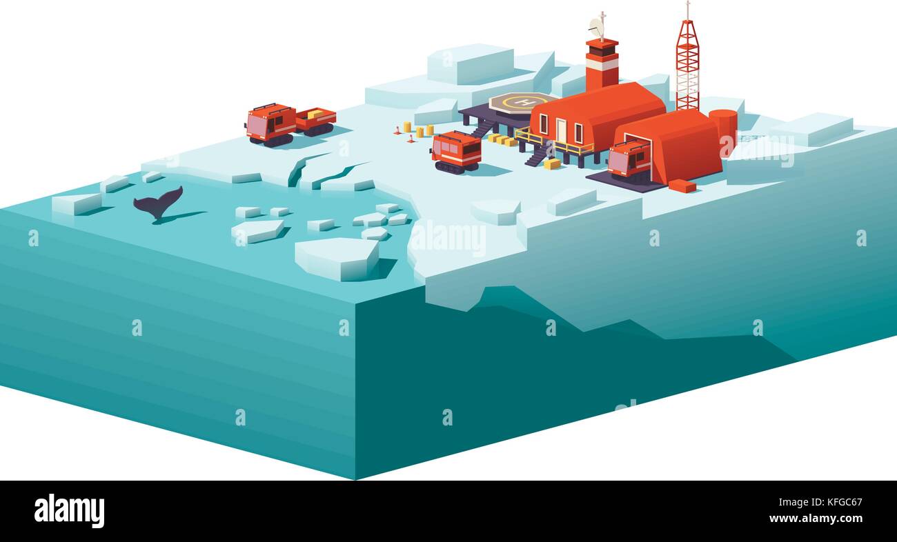 South pole exploration Stock Vector Images - Alamy