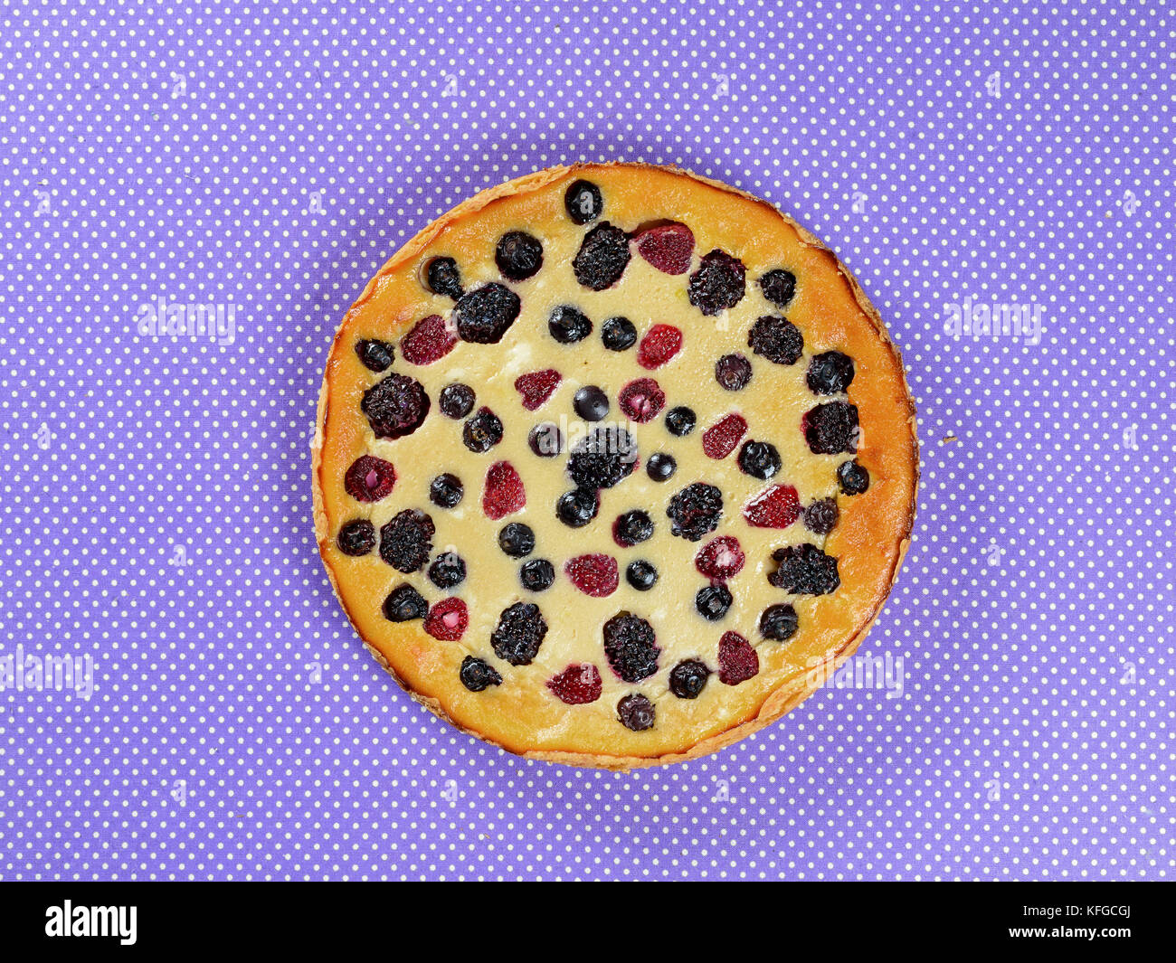 Homemade berry pie of blueberry and raspberry and blackberry Stock ...