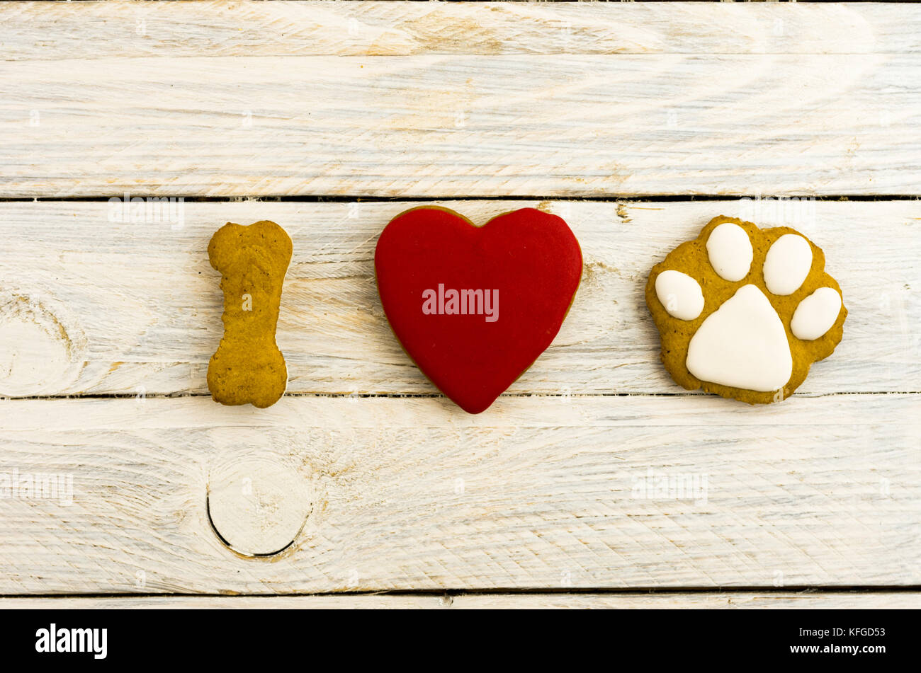 I love and adore dogs. The dog is my friend. Composition on white ...