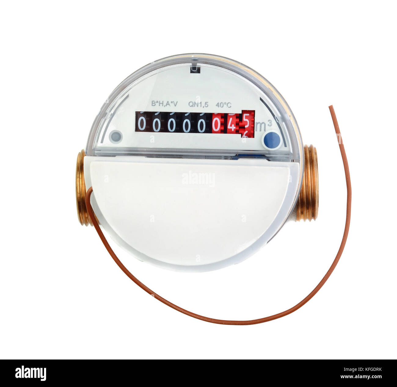 Water meter isolated on white background Stock Photo - Alamy