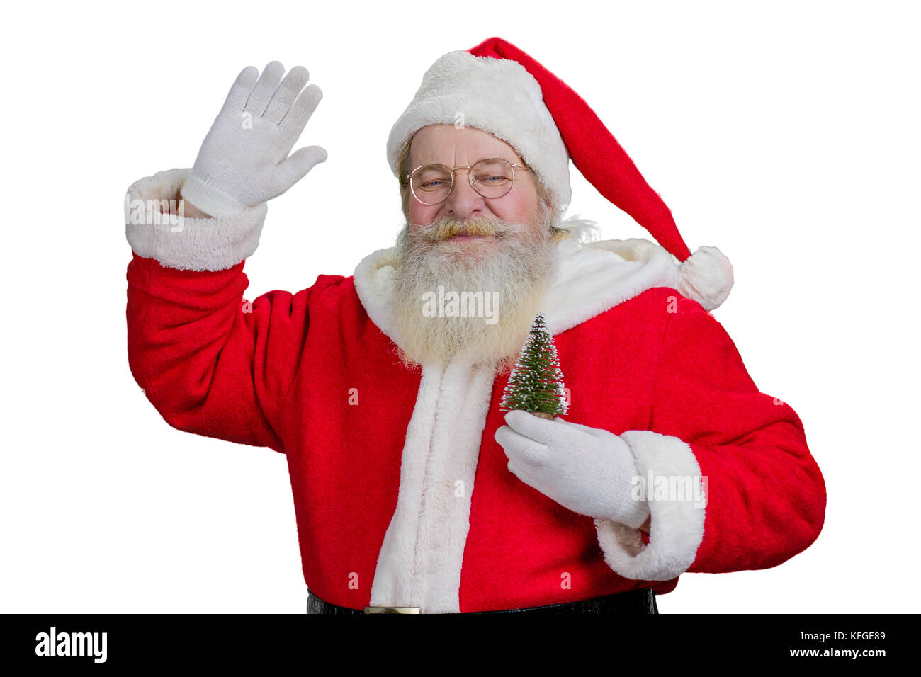 Greeting of Santa Claus with New Year. Portrait of realistic Santa ...
