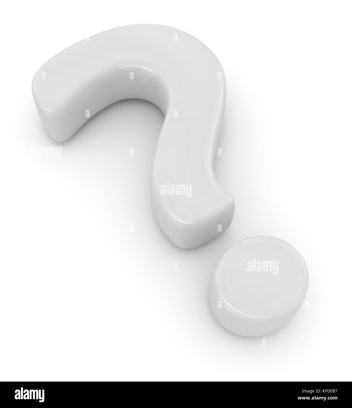 Question mark , computer generated image. 3d render Stock Photo - Alamy