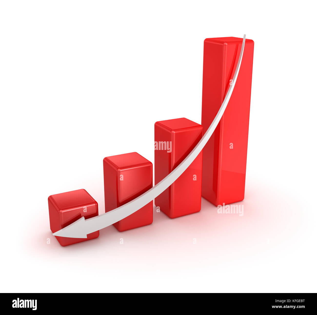 Bar graph , computer generated image. 3d render Stock Photo - Alamy