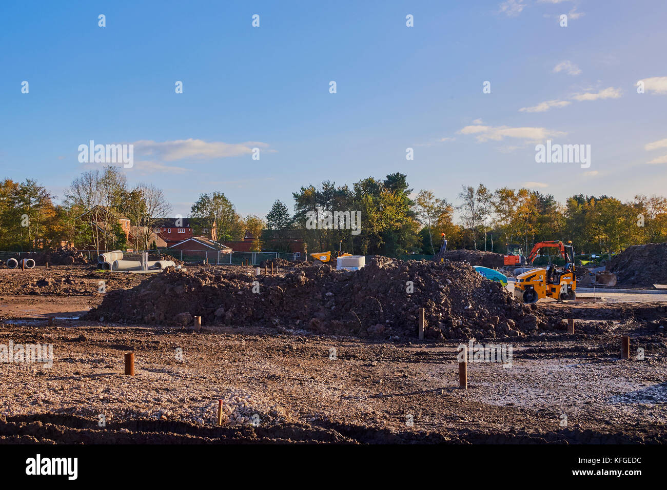 Construction site being prepared for housing Stock Photo - Alamy
