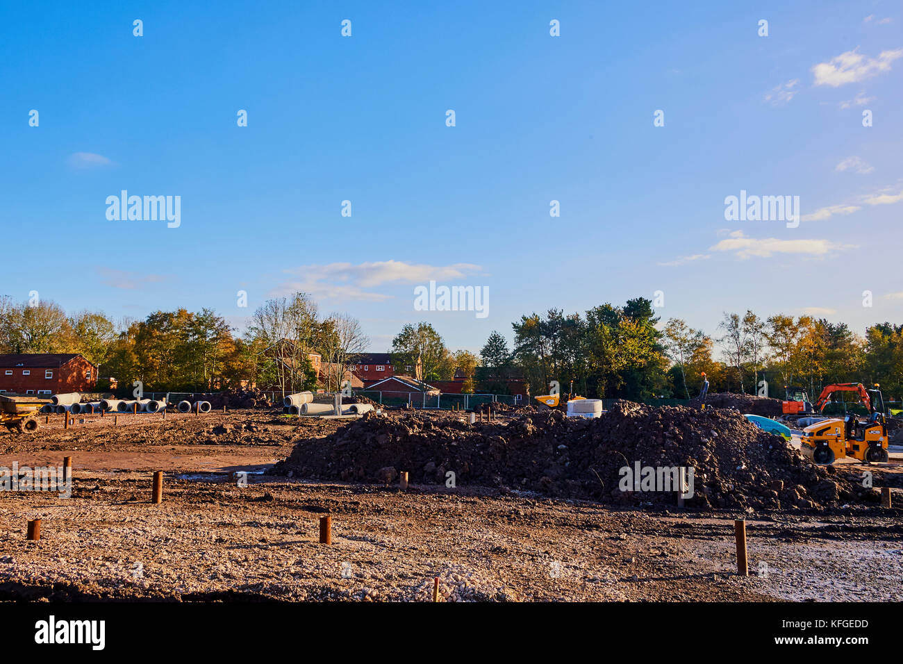 Construction site being prepared for housing Stock Photo - Alamy
