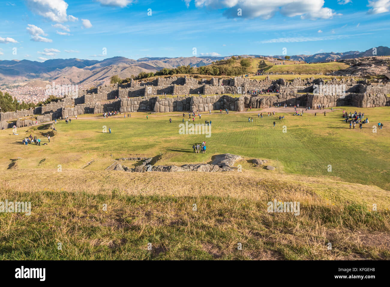 Sacsayhuaman ruins in Cusco Peru Stock Photo - Alamy