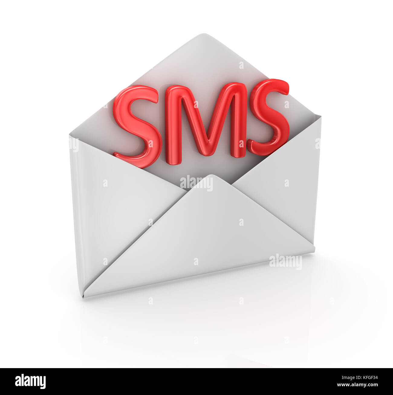 Sms concept , computer generated image. 3d render Stock Photo - Alamy