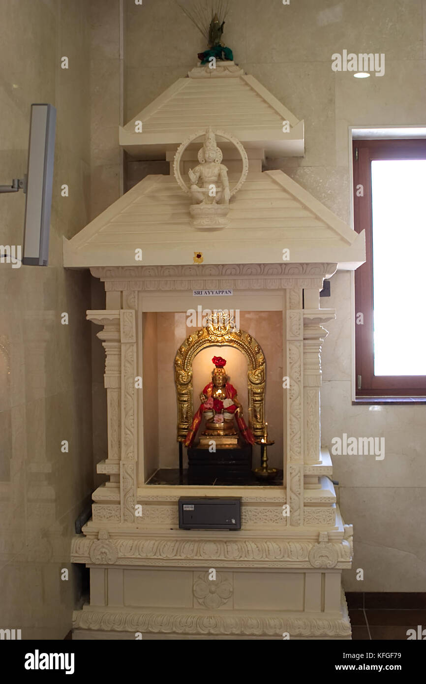 Exterior and interior of the Sri Murugan Temple, Manor Park London ...