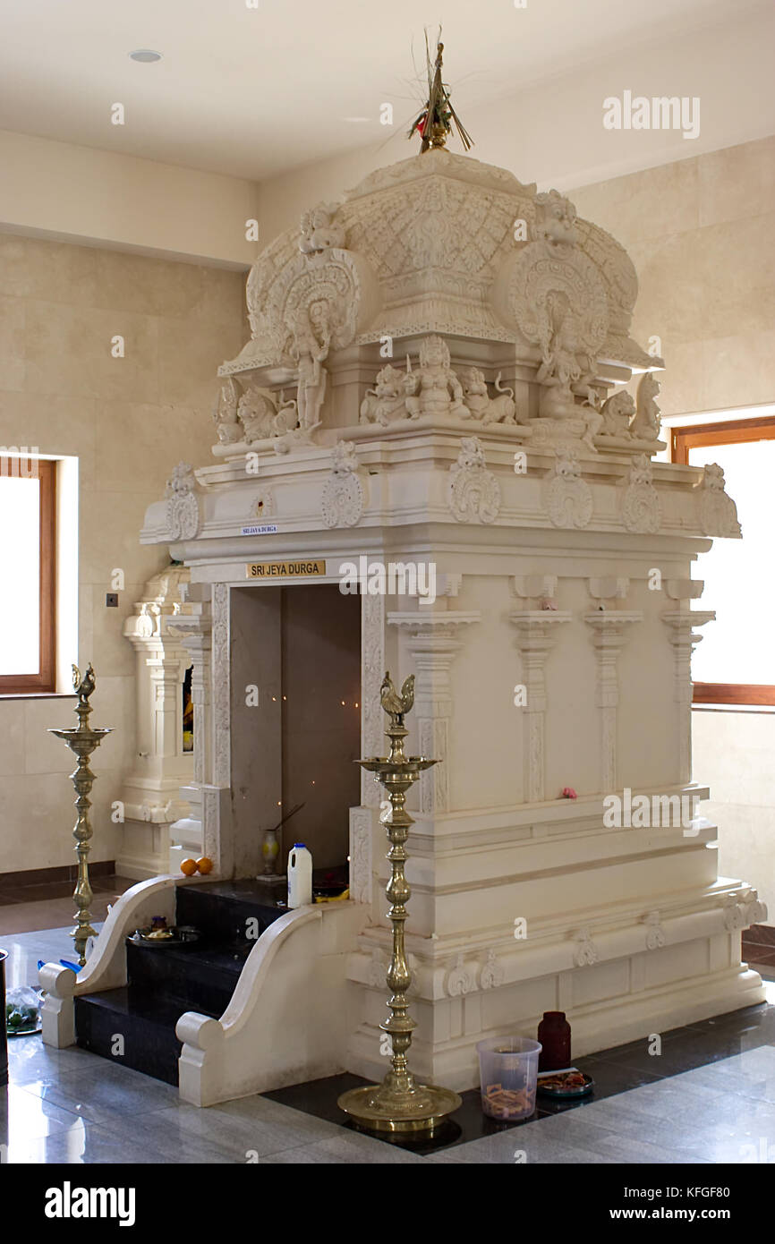 Exterior and interior of the Sri Murugan Temple, Manor Park London ...