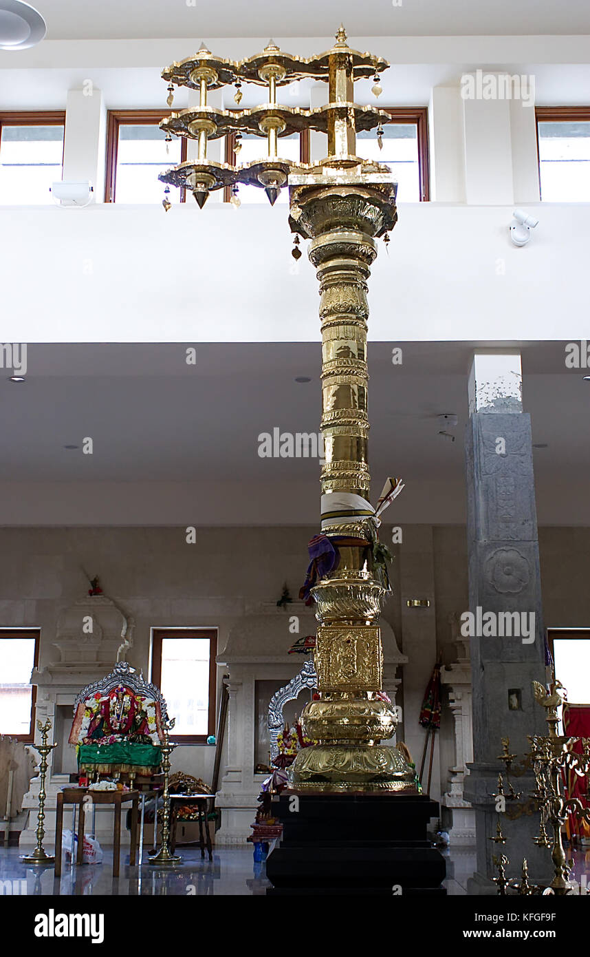 Exterior and interior of the Sri Murugan Temple, Manor Park London ...
