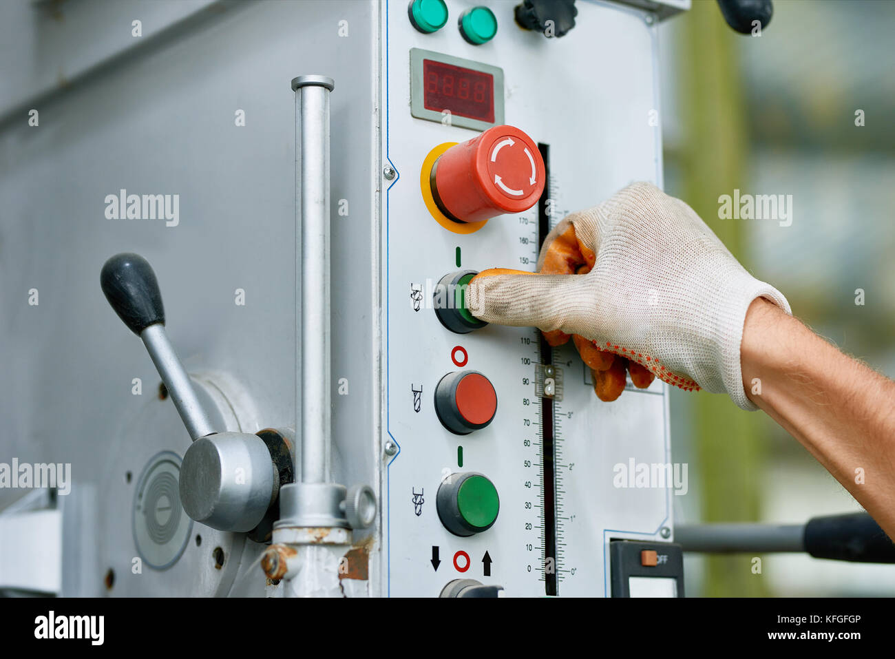 Machine Control Panel at Factory Stock Photo - Alamy