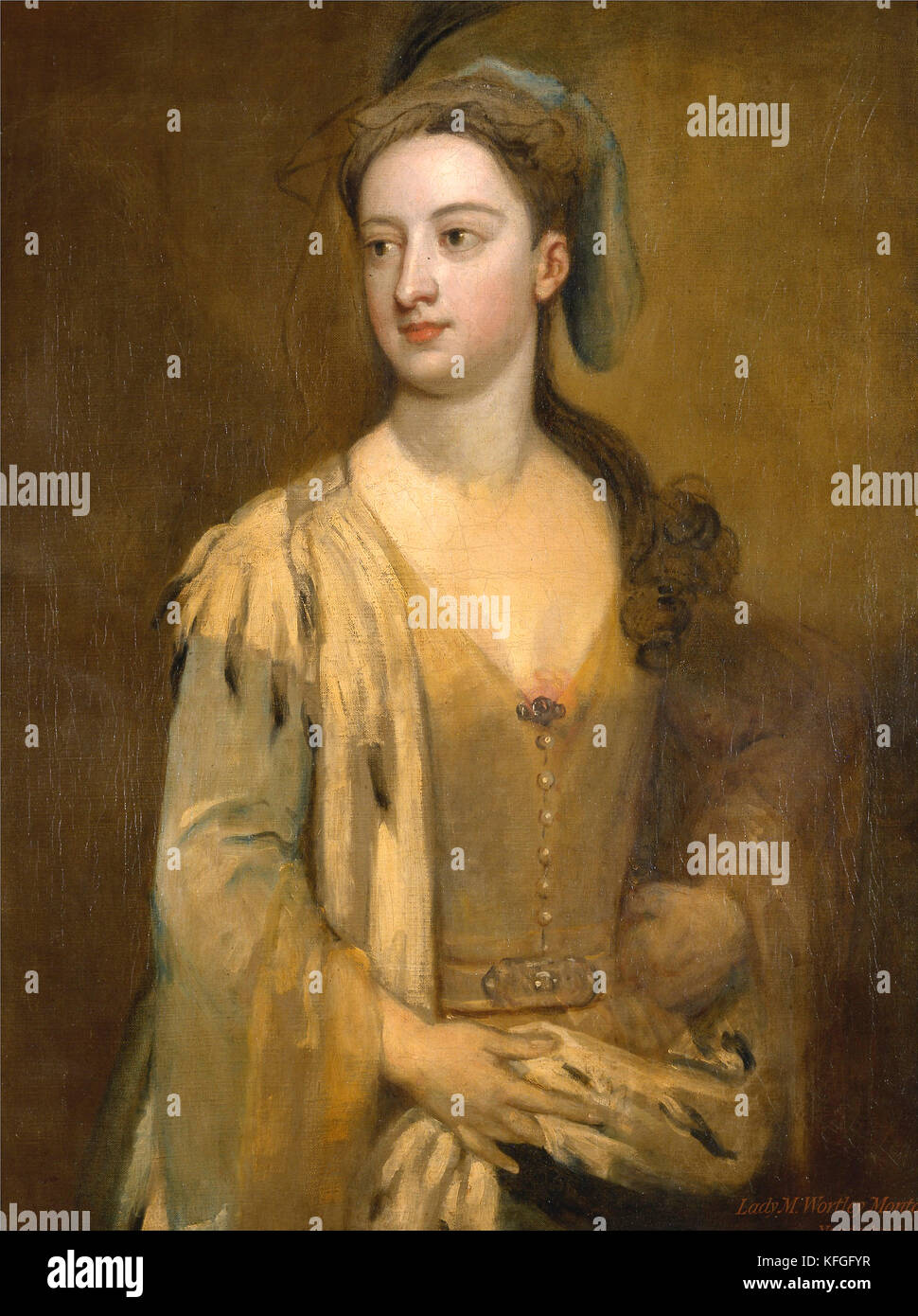 A Woman Called Lady Mary Wortley Montagu by Godfrey Kneller Stock Photo ...
