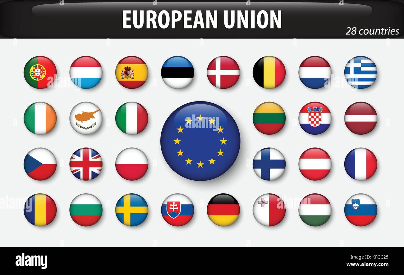 Flags of European Union and members Stock Vector Image & Art - Alamy